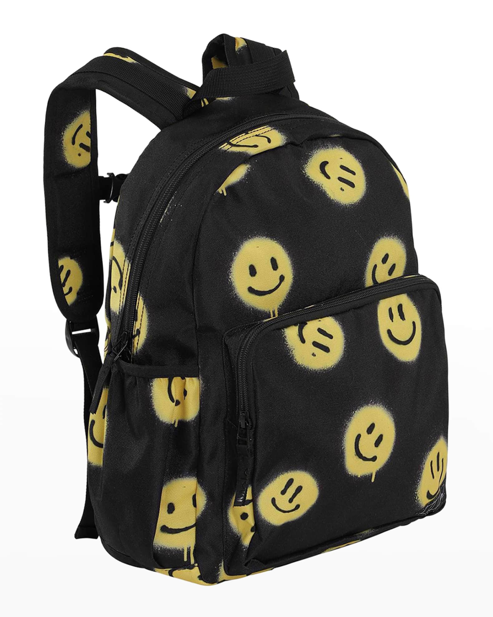 Molo Kid's Smiley Face Recycled Polyester Backpack | Neiman Marcus