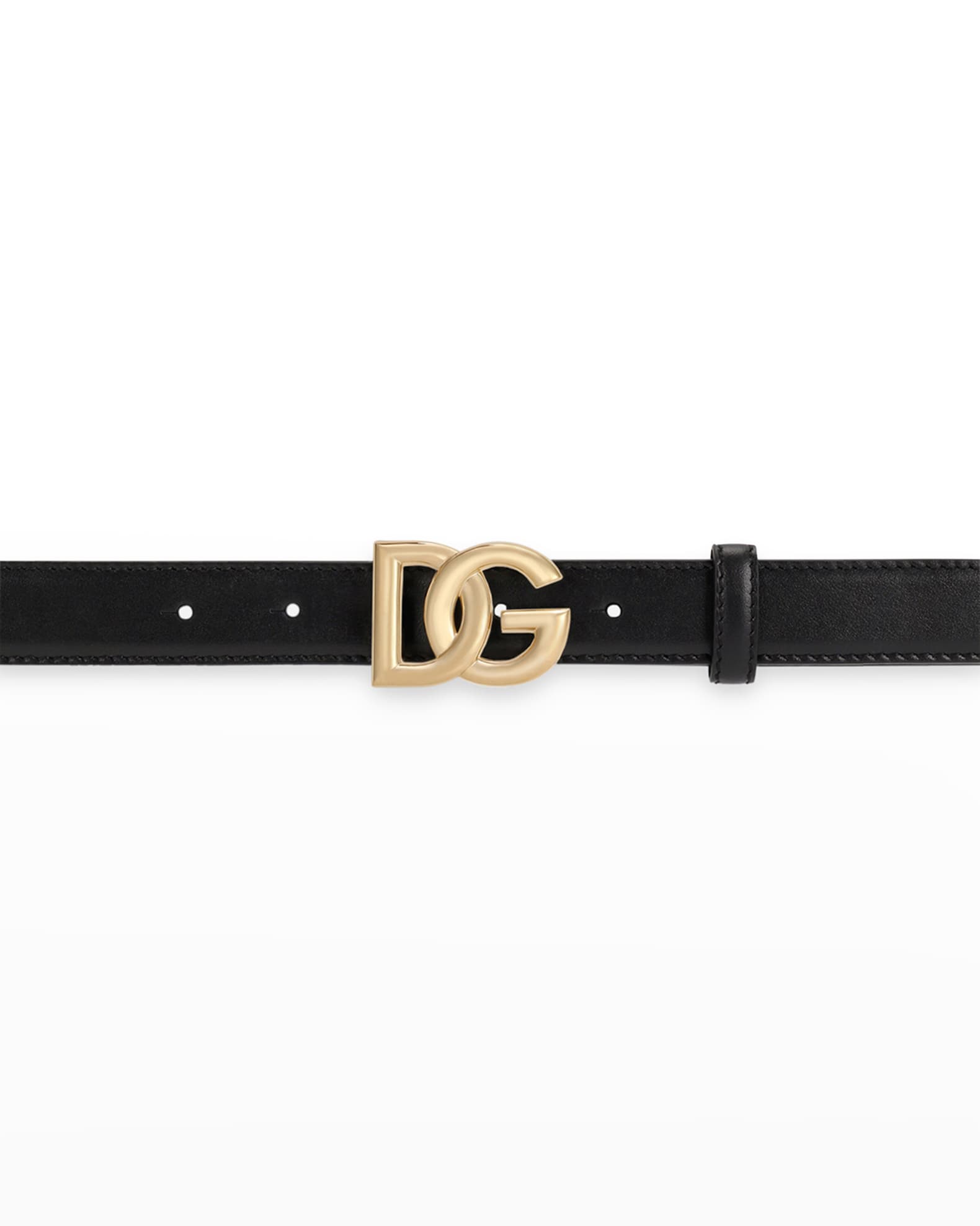 Dolce&Gabbana Interlocking DG Logo Leather Belt | Neiman Marcus