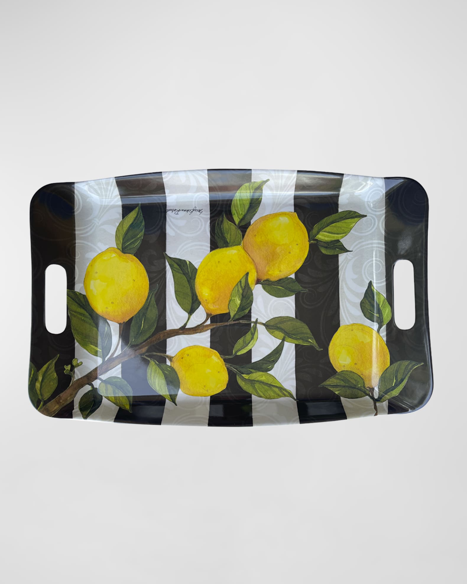 Bamboo Table Lemon Branch Tray | Neiman Marcus