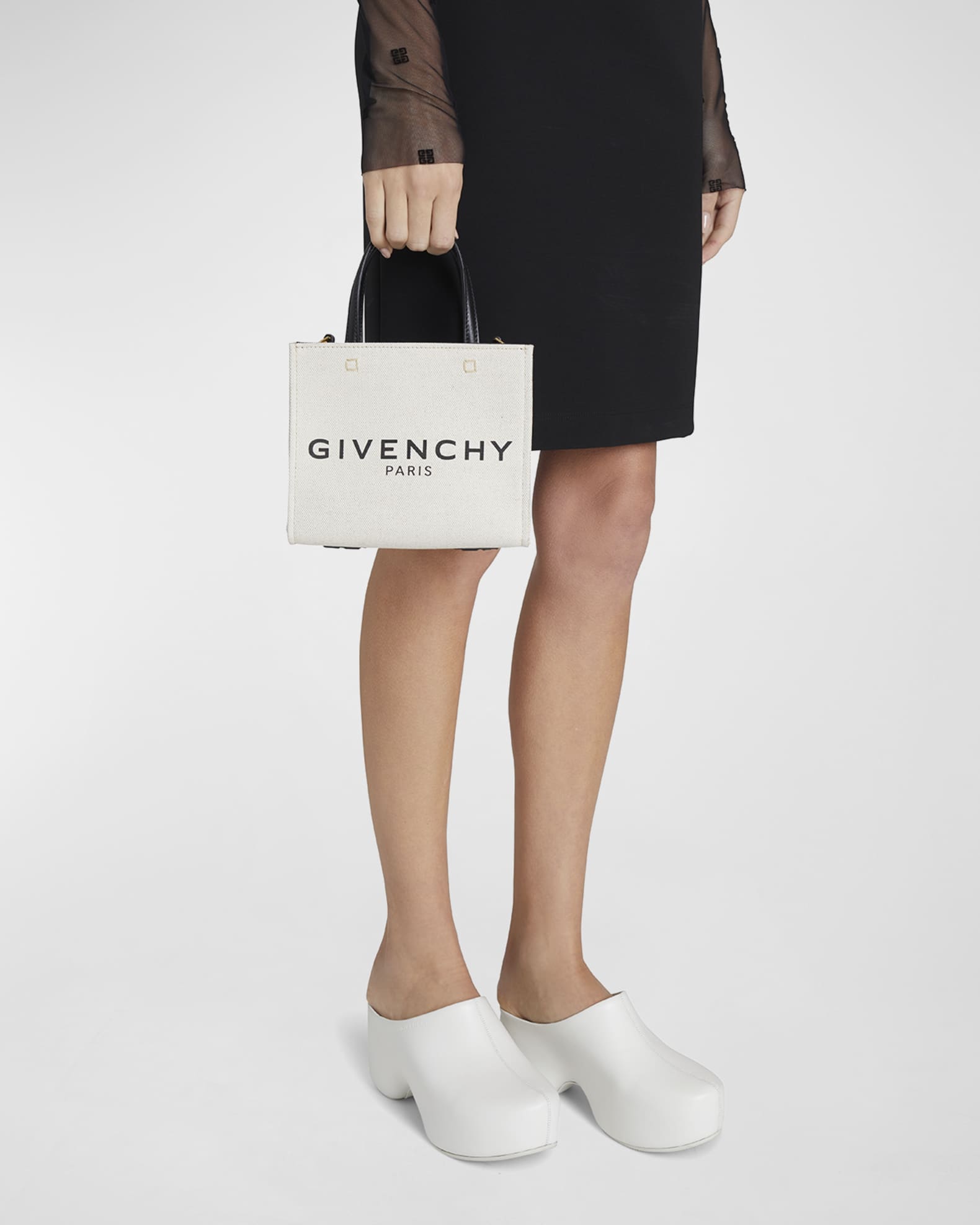Givenchy G-Tote Mini Shopping Bag in Canvas | Neiman Marcus