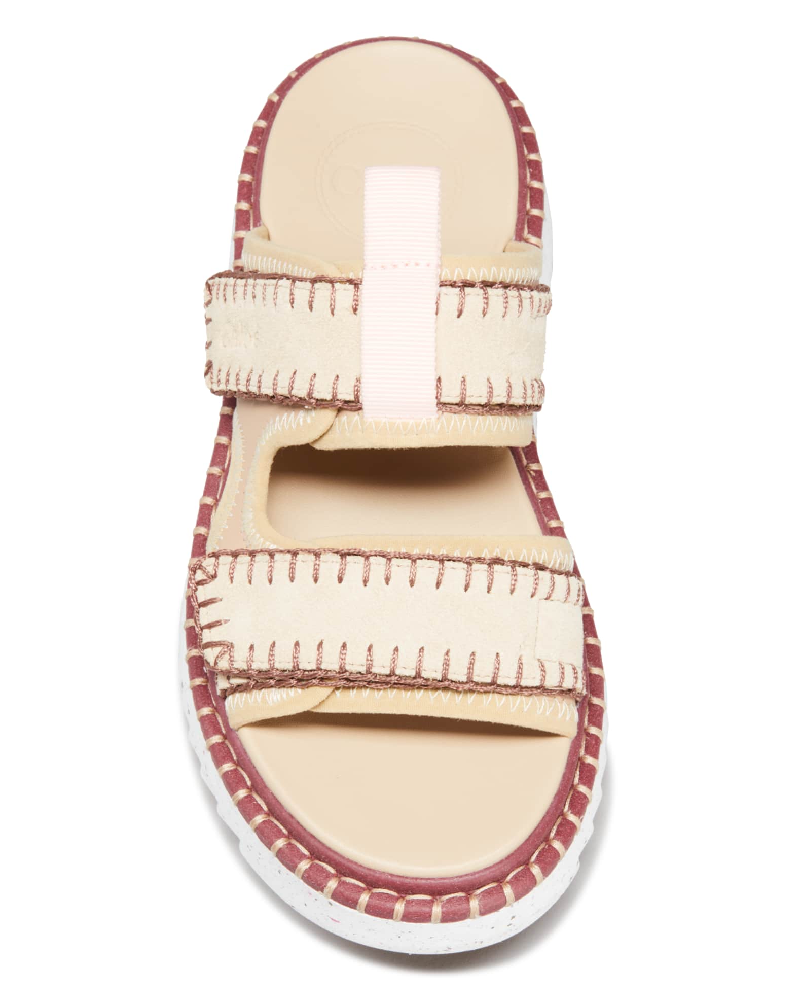 Chloe Lilli Double-Strap Platform Slide Sandals | Neiman Marcus
