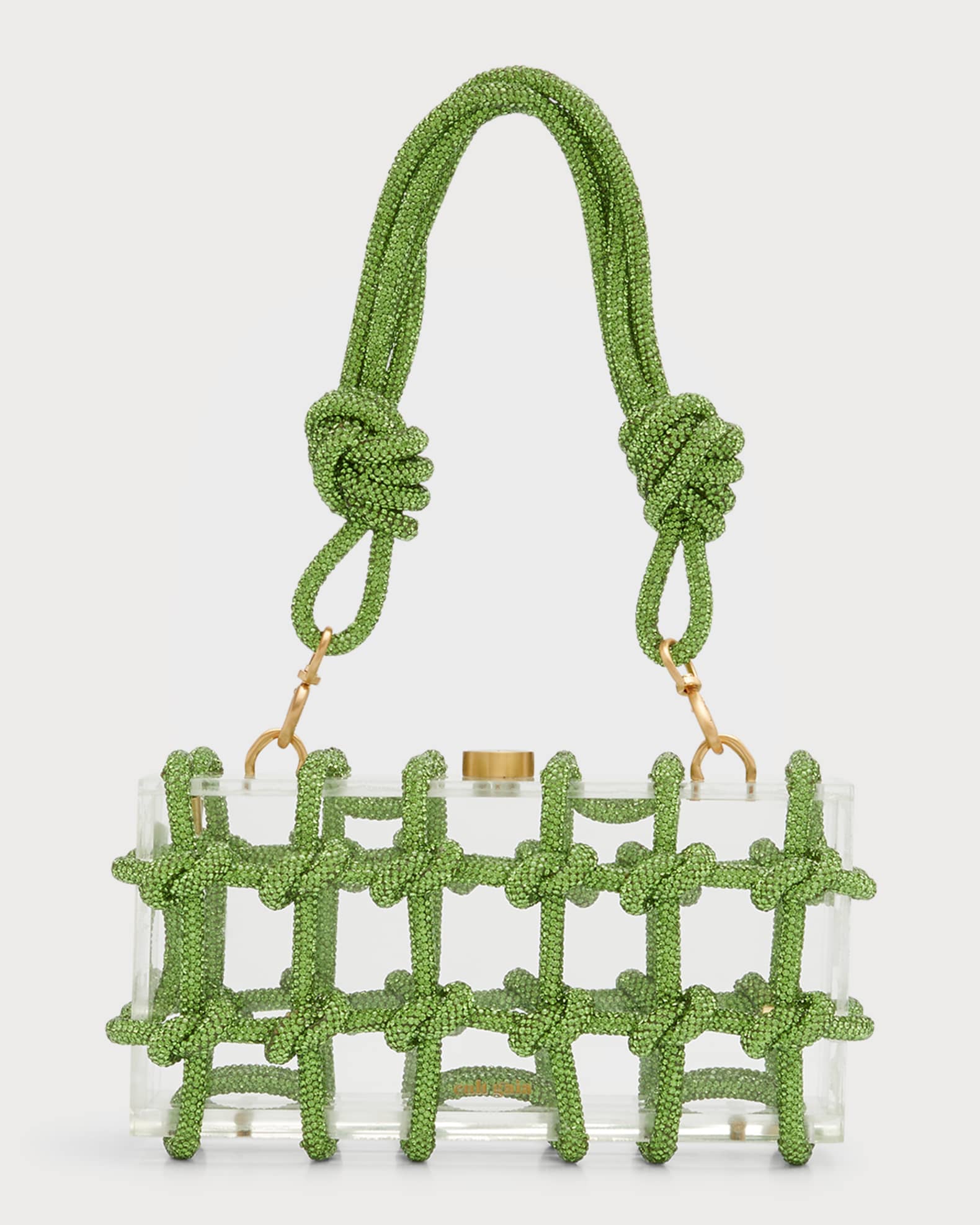 Cult Gaia Bess Caged Embellished Box Shoulder Bag | Neiman Marcus