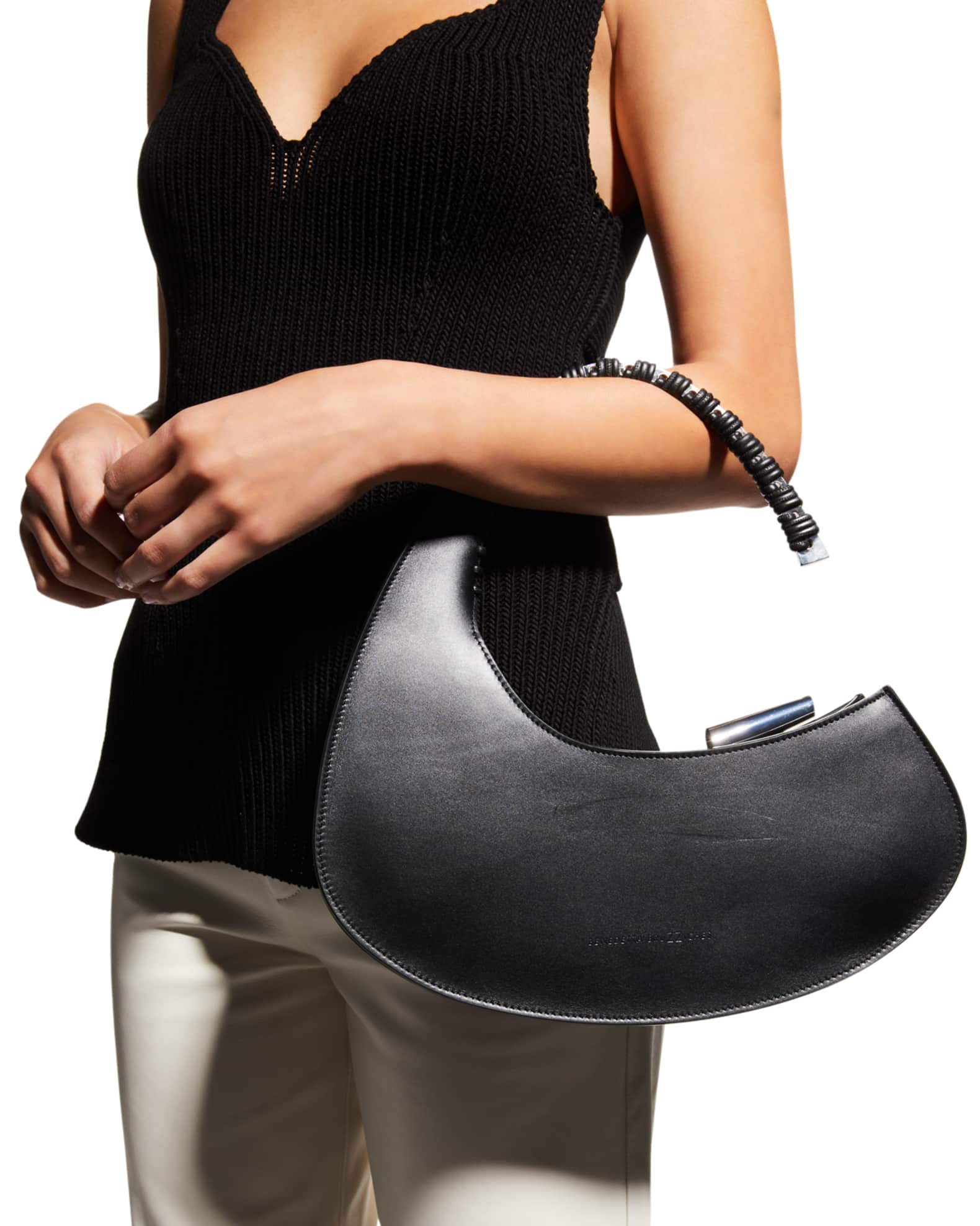 Benedetta Bruzziches Raffaella Leather Suspended Top-Handle Bag ...