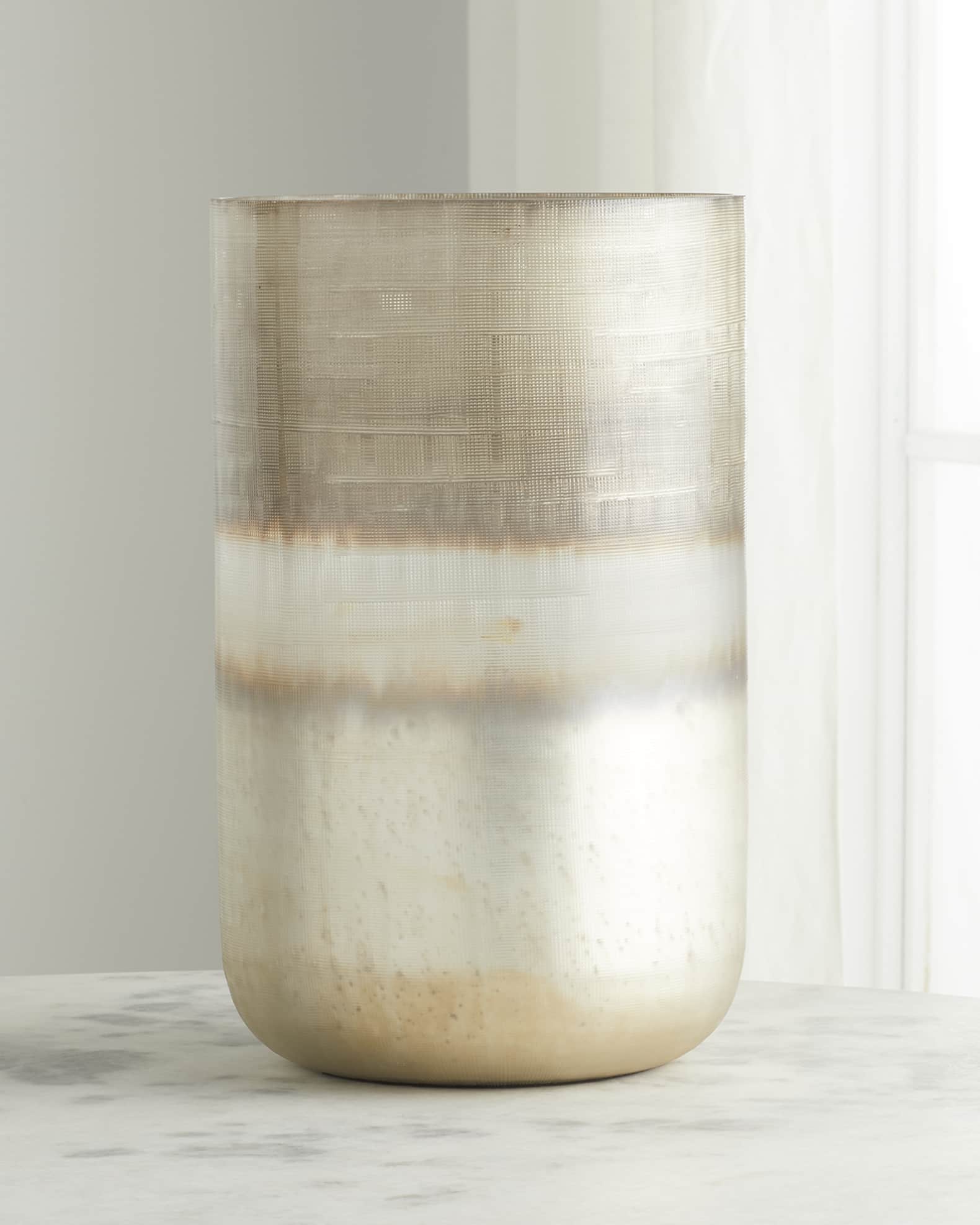 John-Richard Collection Large Seabrook Glass Vase - 16.8" | Neiman Marcus