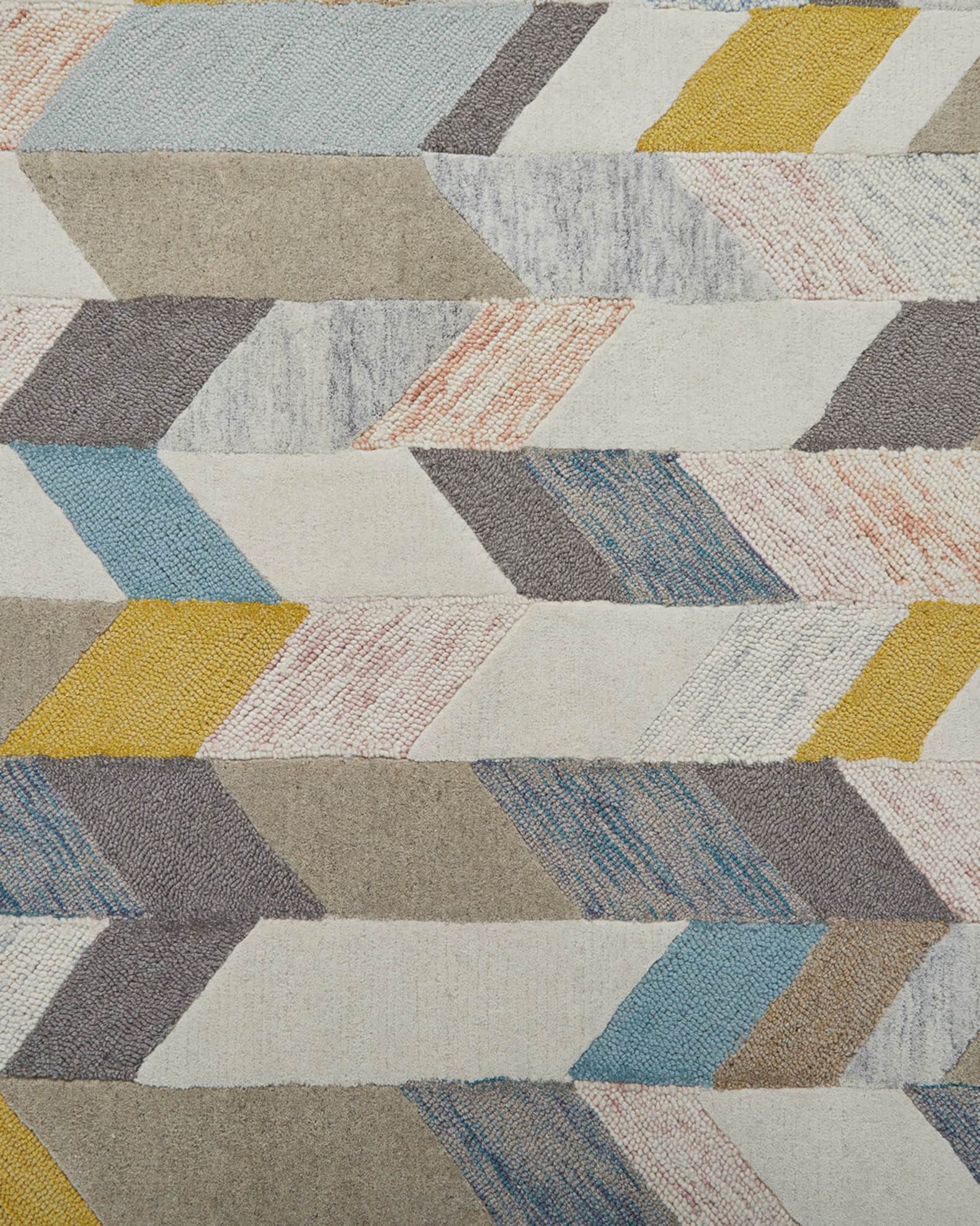 Weave & Wander Binada Graphic Chevron Tufted Rug, 5' x 8' | Neiman Marcus