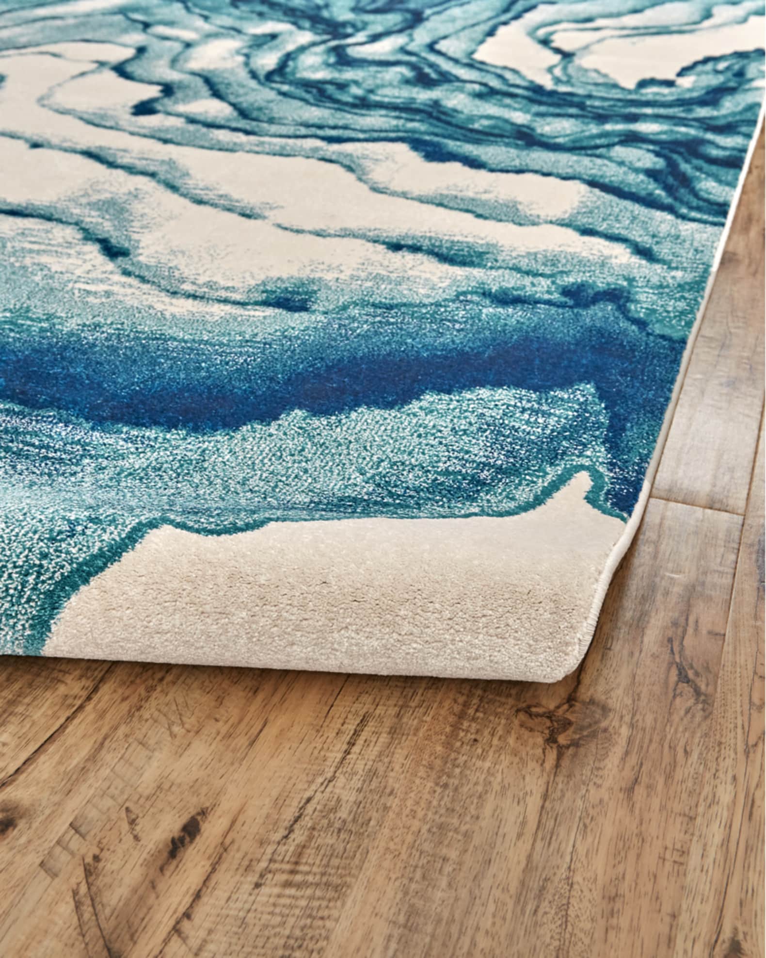 Weave & Wander Omari Contemporary Watercolor Rug, 5' x 8' | Neiman Marcus