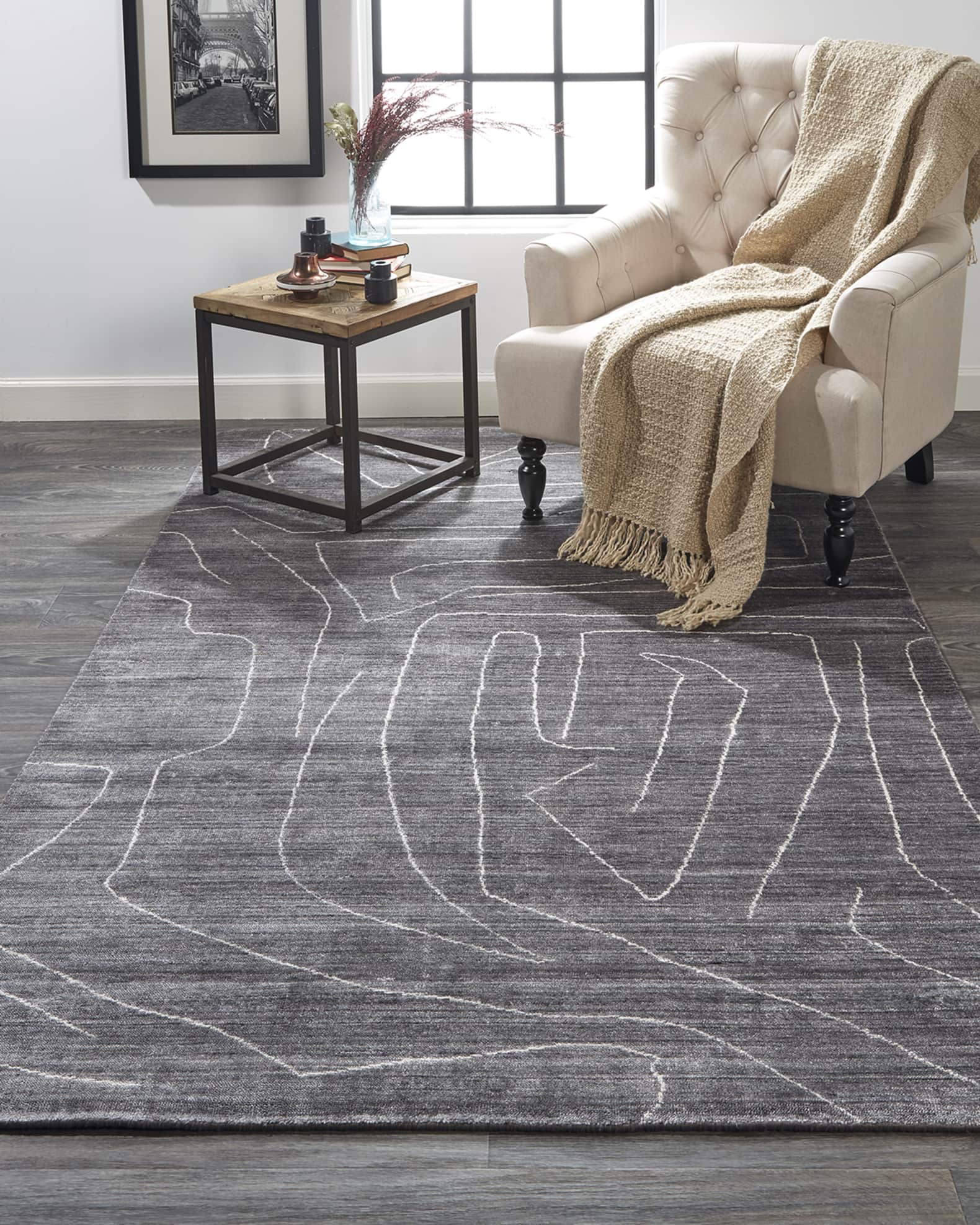 Miska Modern Abstract Minimalist Rugs | Neiman Marcus