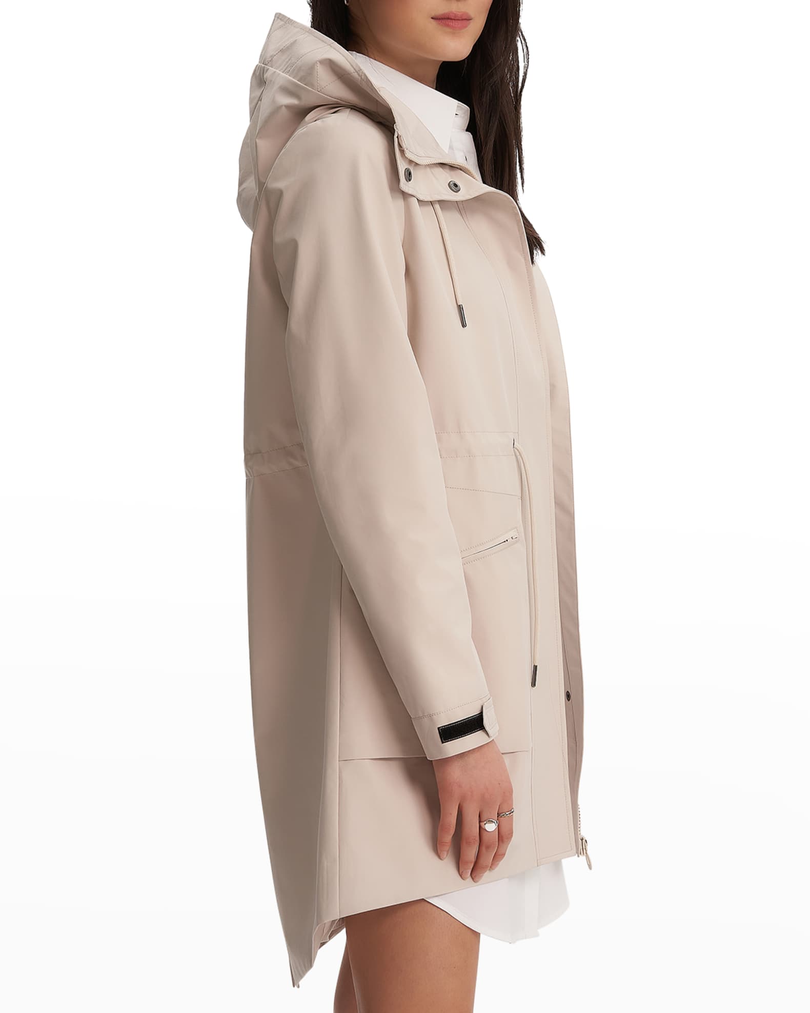 NOIZE Mid-Length Water-Repellent Raincoat - PETA-Approved Vegan ...