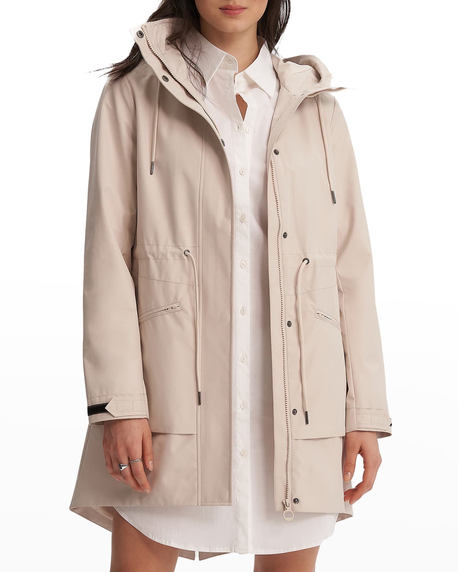 NOIZE Mid-Length Water-Repellent Raincoat - PETA-Approved Vegan ...