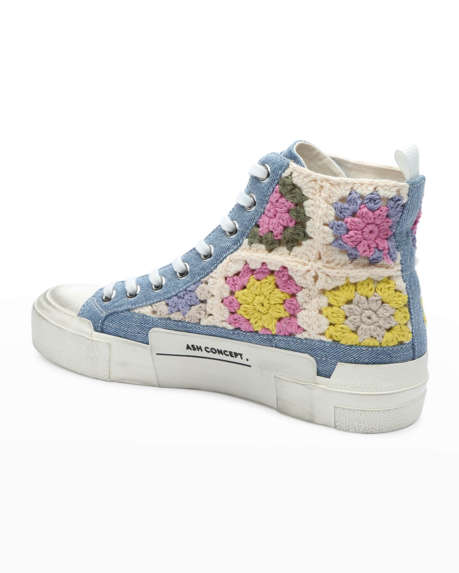 Ash Goa Crochet Mid-Top Sneakers | Neiman Marcus