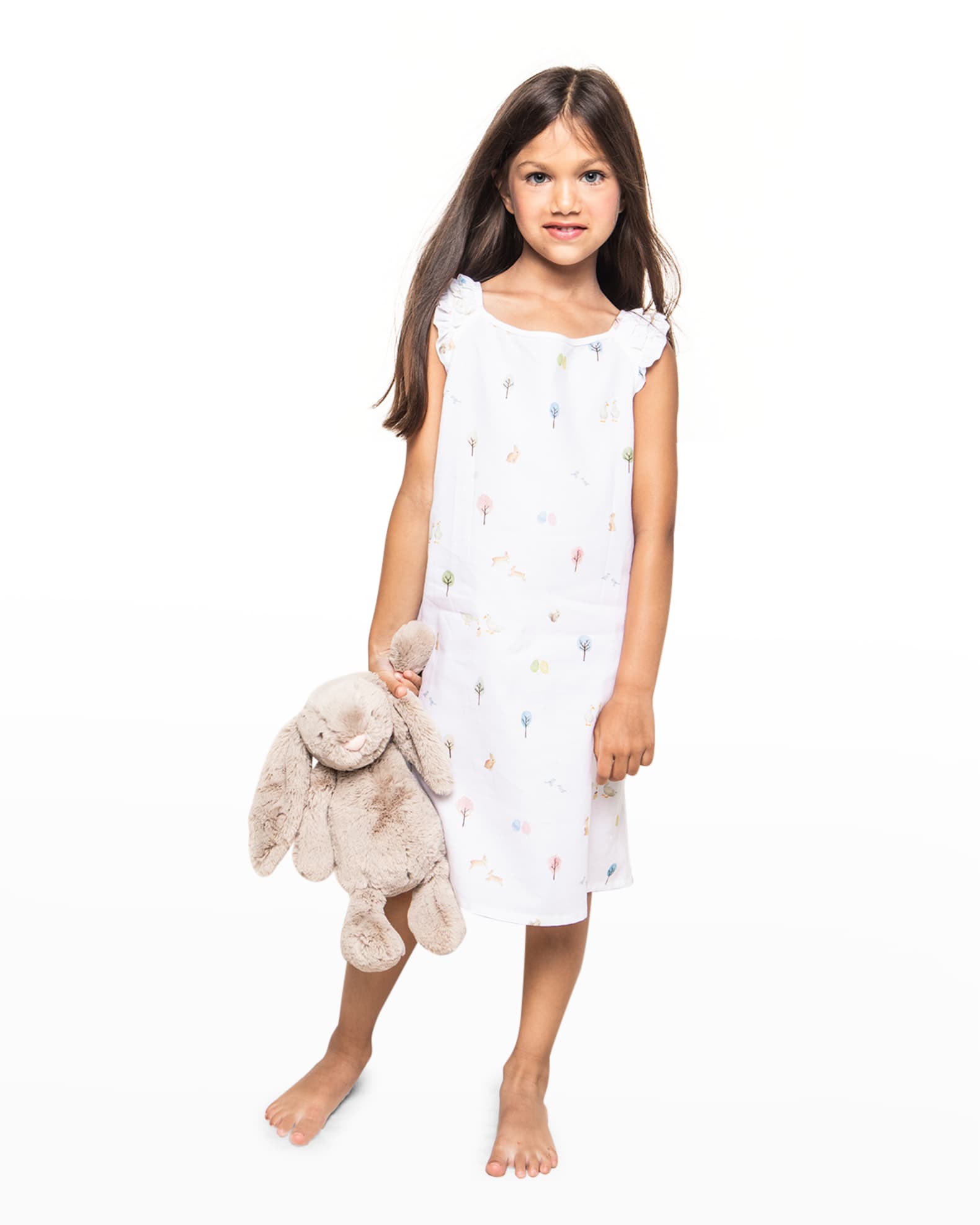 Petite Plume Girl's Amelie Easter Gardens Ruffle Nightgown, Size 6M-14 ...