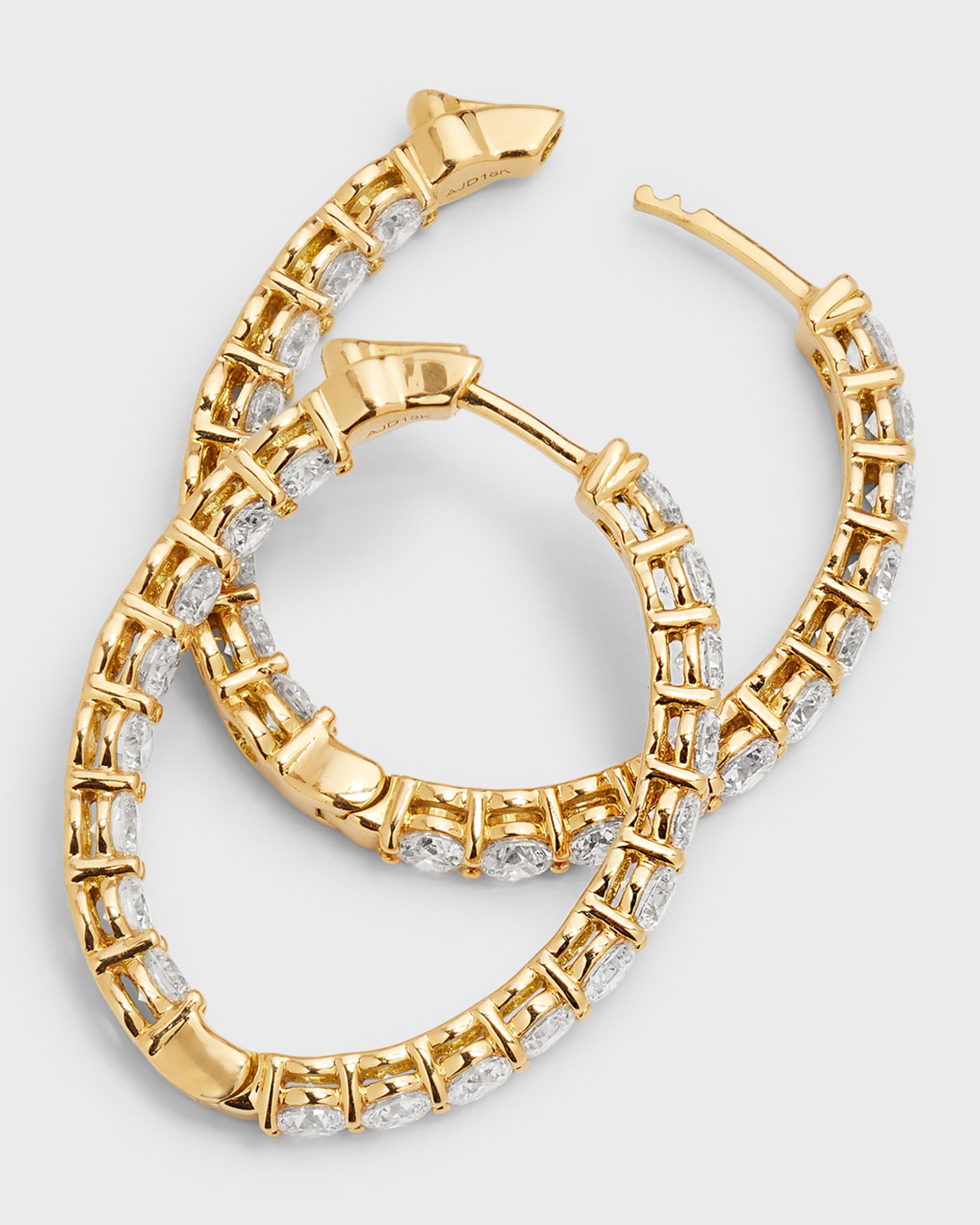 Neiman Marcus Diamonds 18K Yellow Gold Round Diamond GH/SI Oval-Shape ...