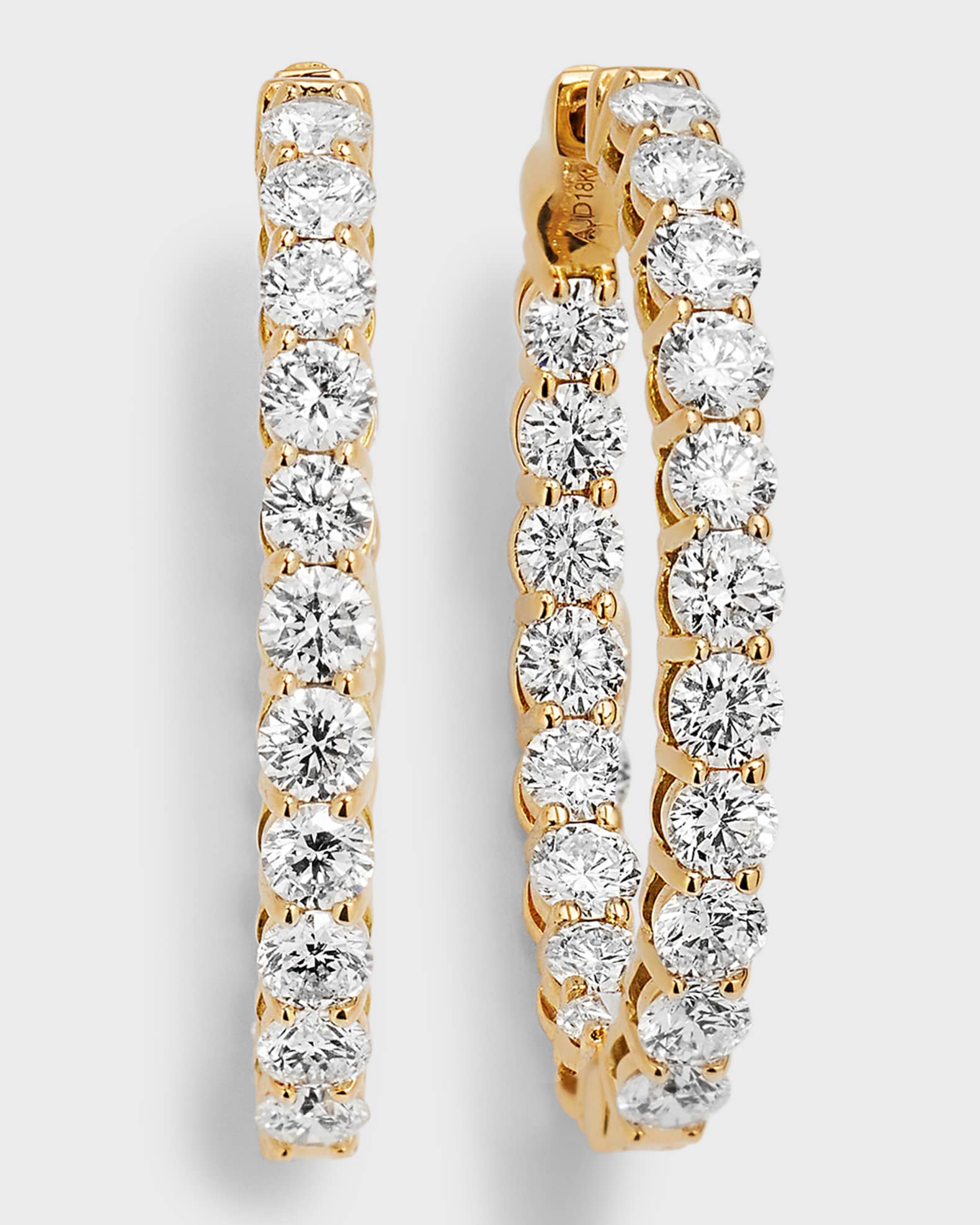 Neiman Marcus Diamonds 18K Yellow Gold Round Diamond GH/SI Oval-Shape ...