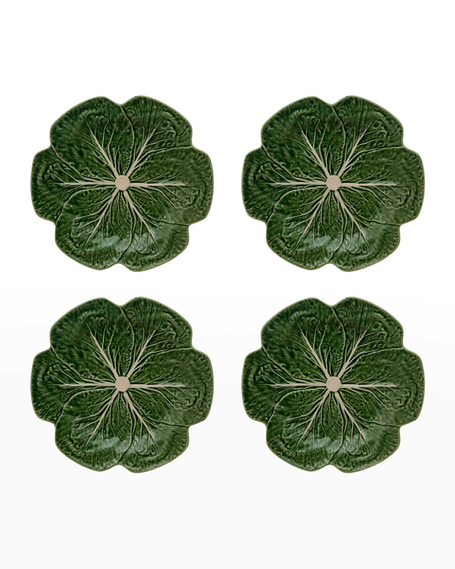 Bordallo Pinheiro Cabbage 16-Piece Dinnerware Set, Green | Neiman Marcus