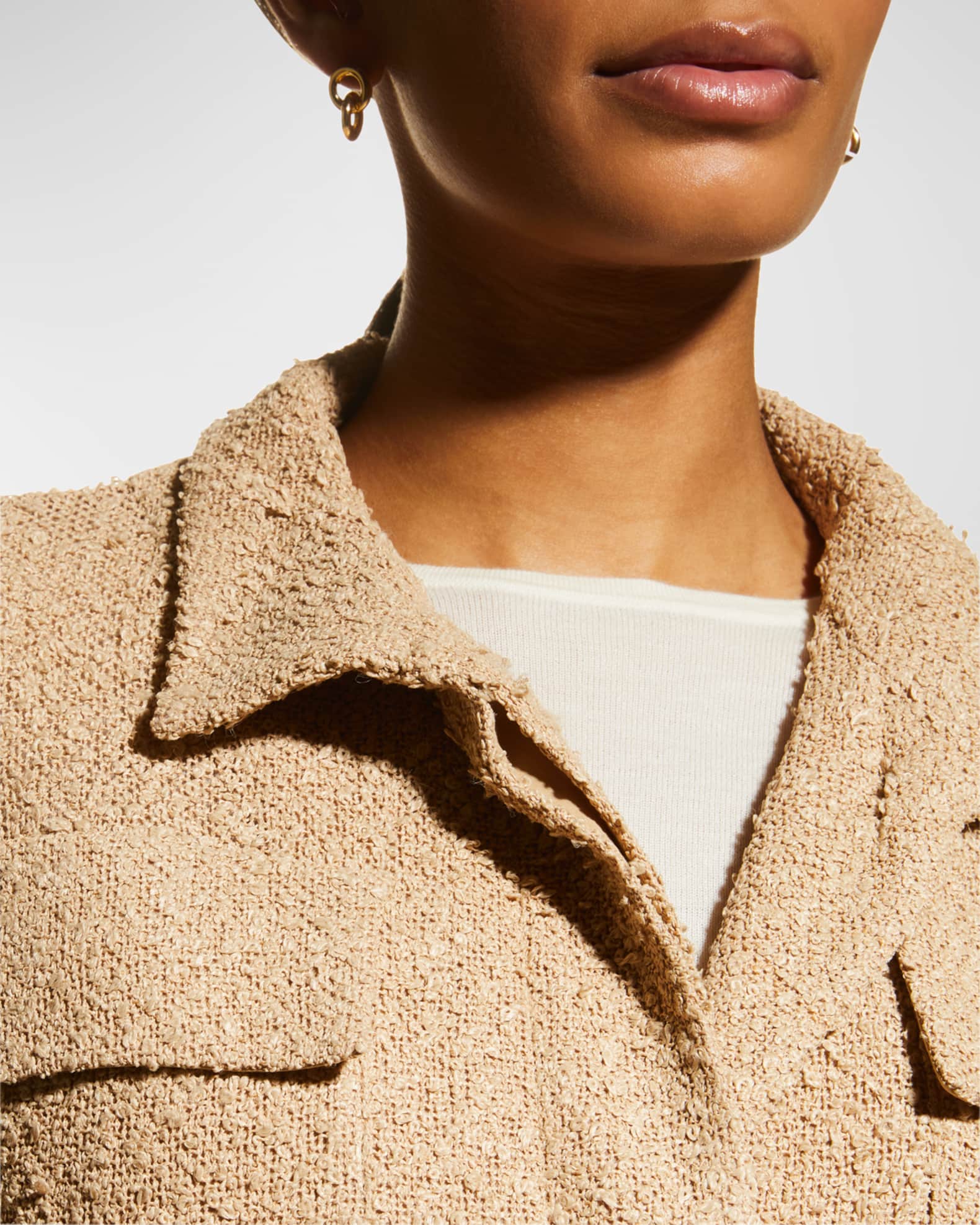 Akris Tweed Utility Jacket | Neiman Marcus