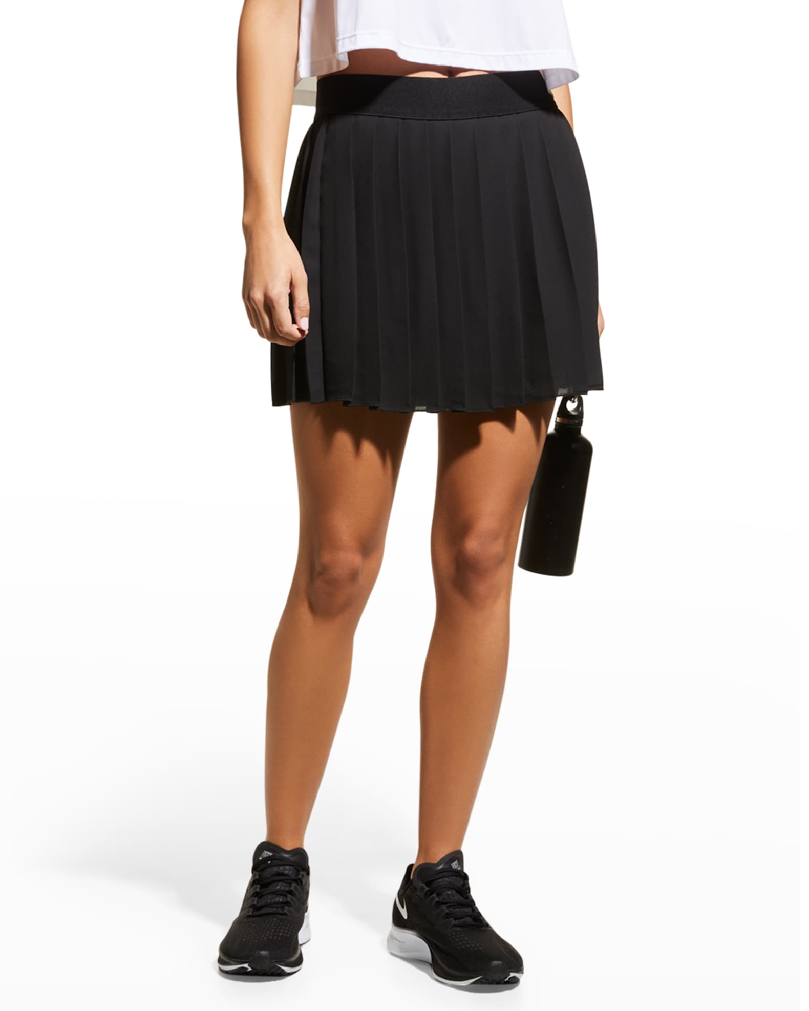 Onzie Leopard-Print Mini Pleated Tennis Skirt | Neiman Marcus
