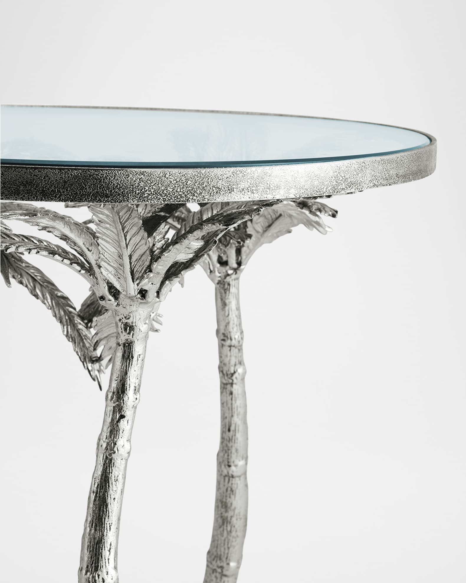 Michael Aram Palm Accent Table, Nickel | Neiman Marcus