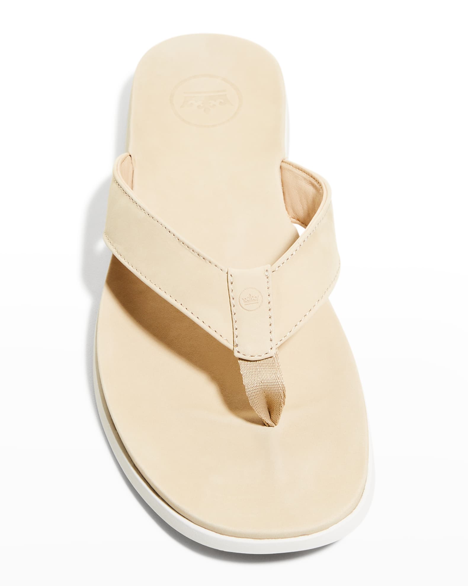 Peter Millar Men's Hyperlight Nubuck Leather Flip Flops | Neiman Marcus