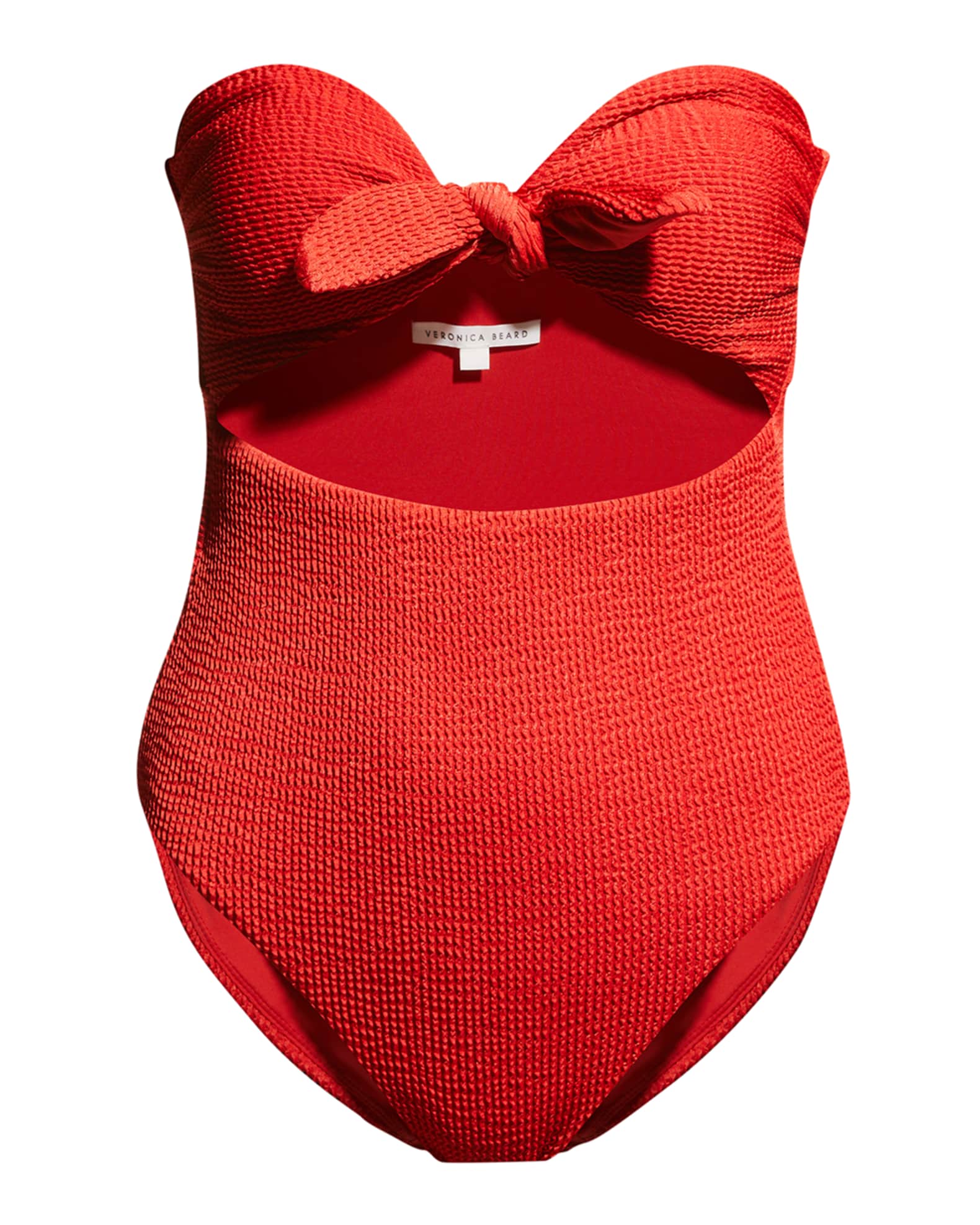 Veronica Beard Bethany Cutout Bandeau One Piece Swimsuit Neiman Marcus