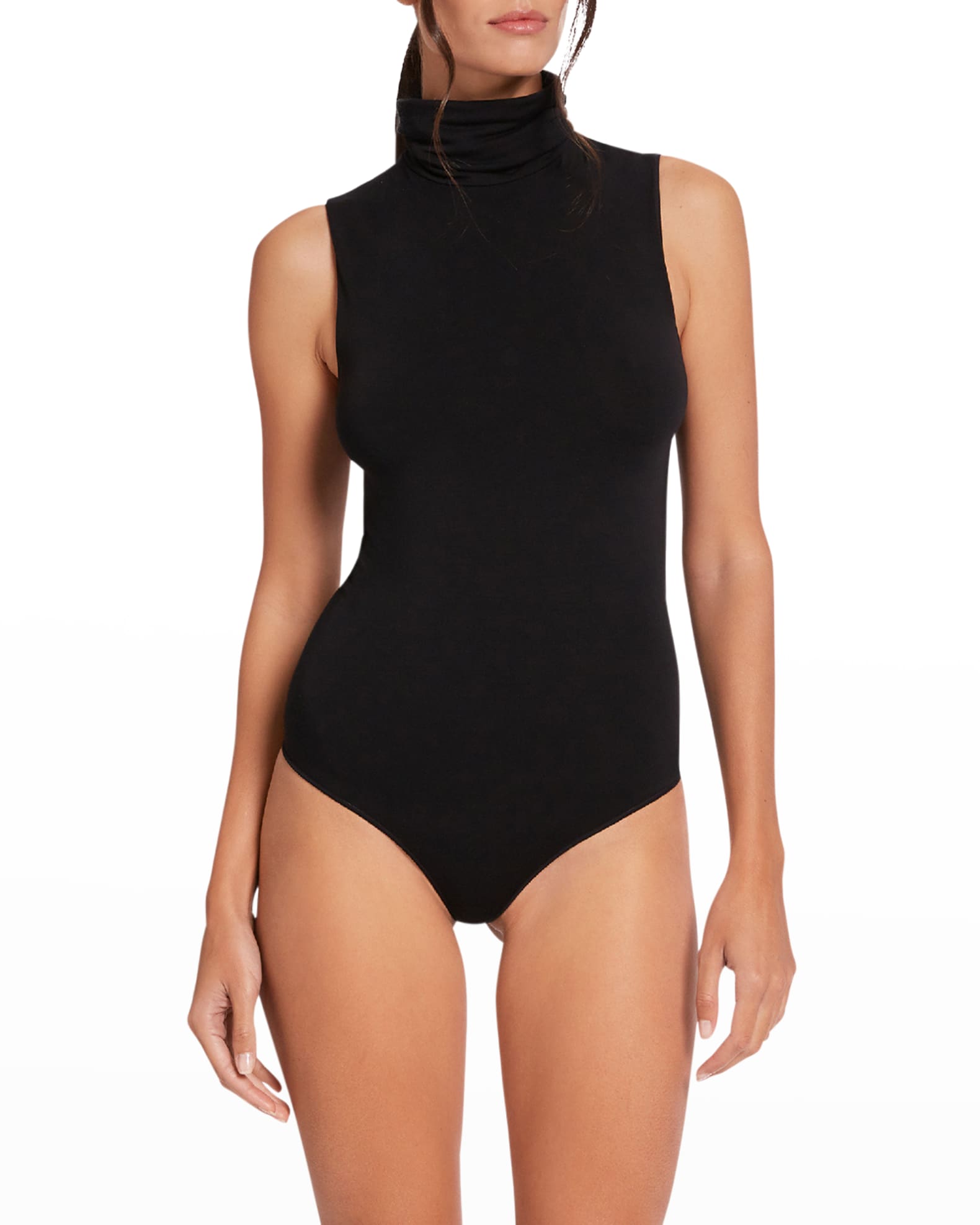 Wolford Sleeveless Turtleneck Viscose Bodysuit | Neiman Marcus