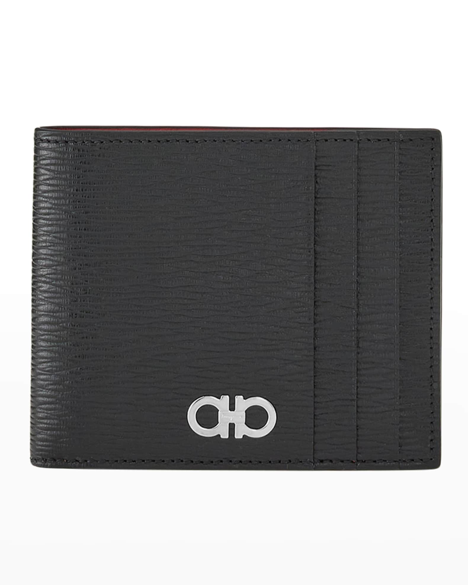 Ferragamo Men's Revival Gancio Leather Wallet | Neiman Marcus