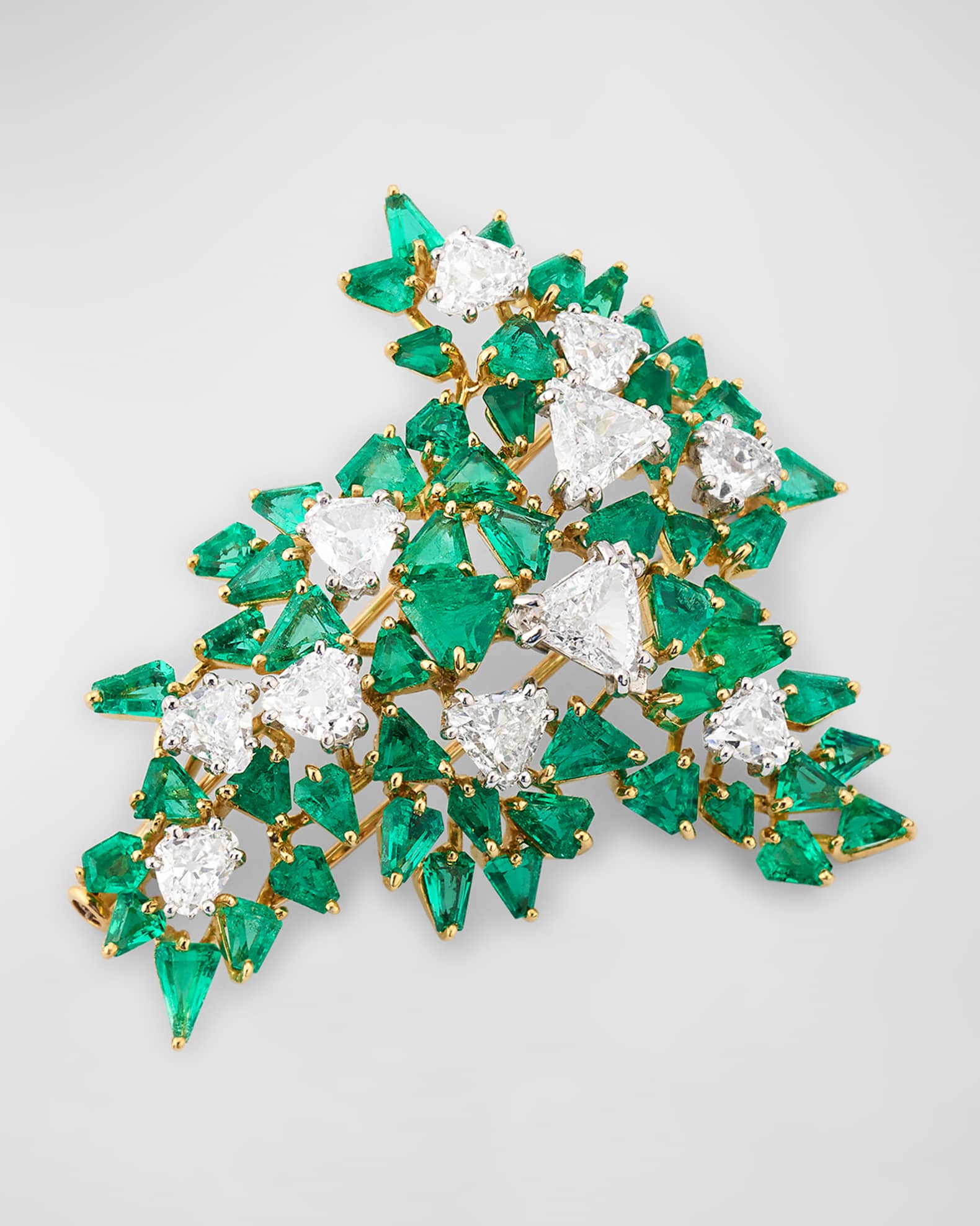 NM Estate Estate Platinum Diamond & Emerald Christmas Tree Pin | Neiman ...