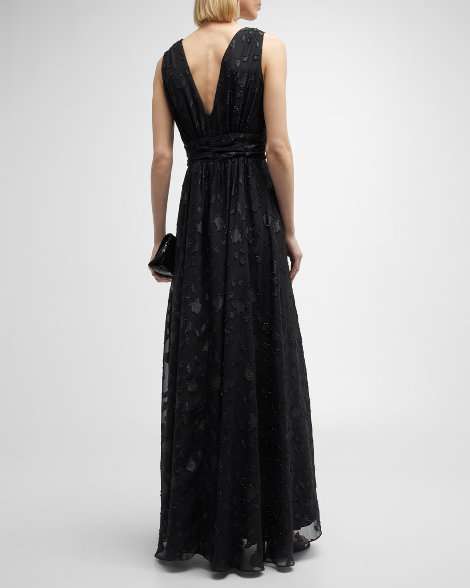 One33 Social Sleeveless Burnout Empire Gown | Neiman Marcus