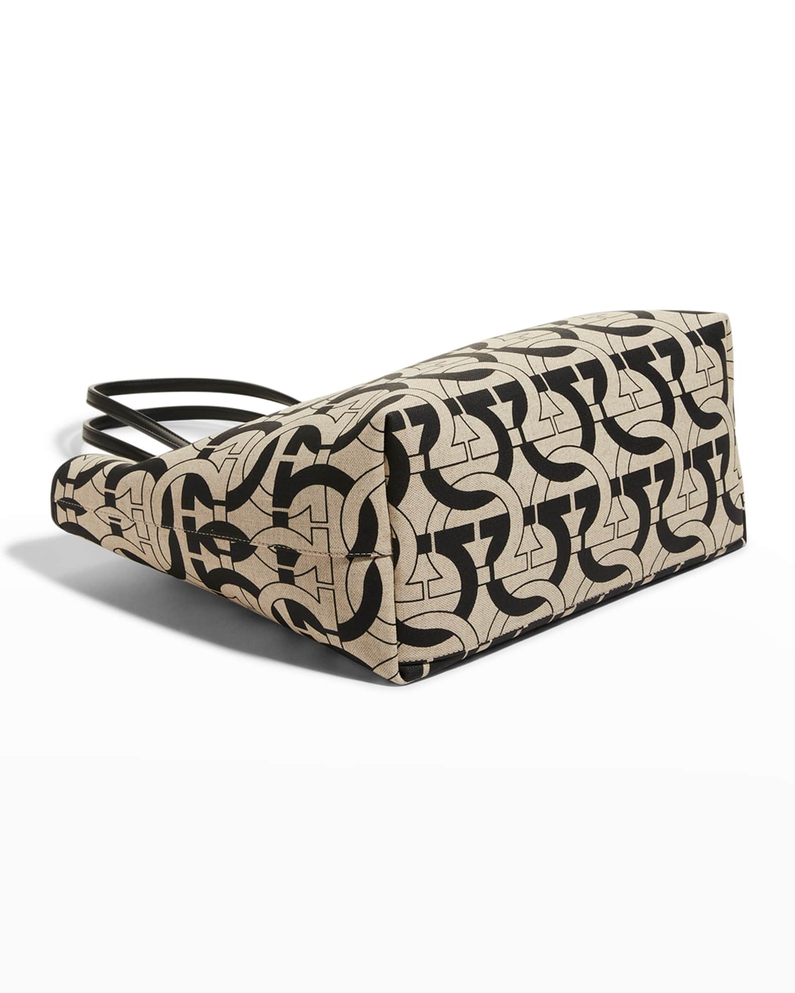 Ferragamo Travel Gancini Canvas Tote Bag Neiman Marcus
