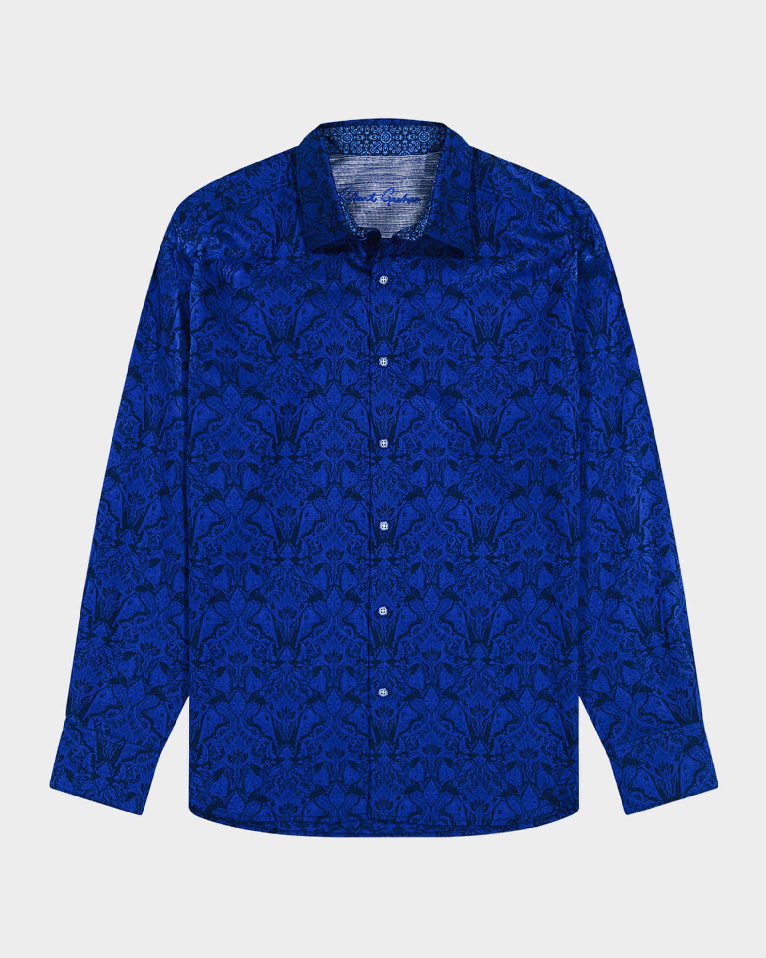 Robert Graham Men's Highland Stretch Cotton Jacquard Sport Shirt ...