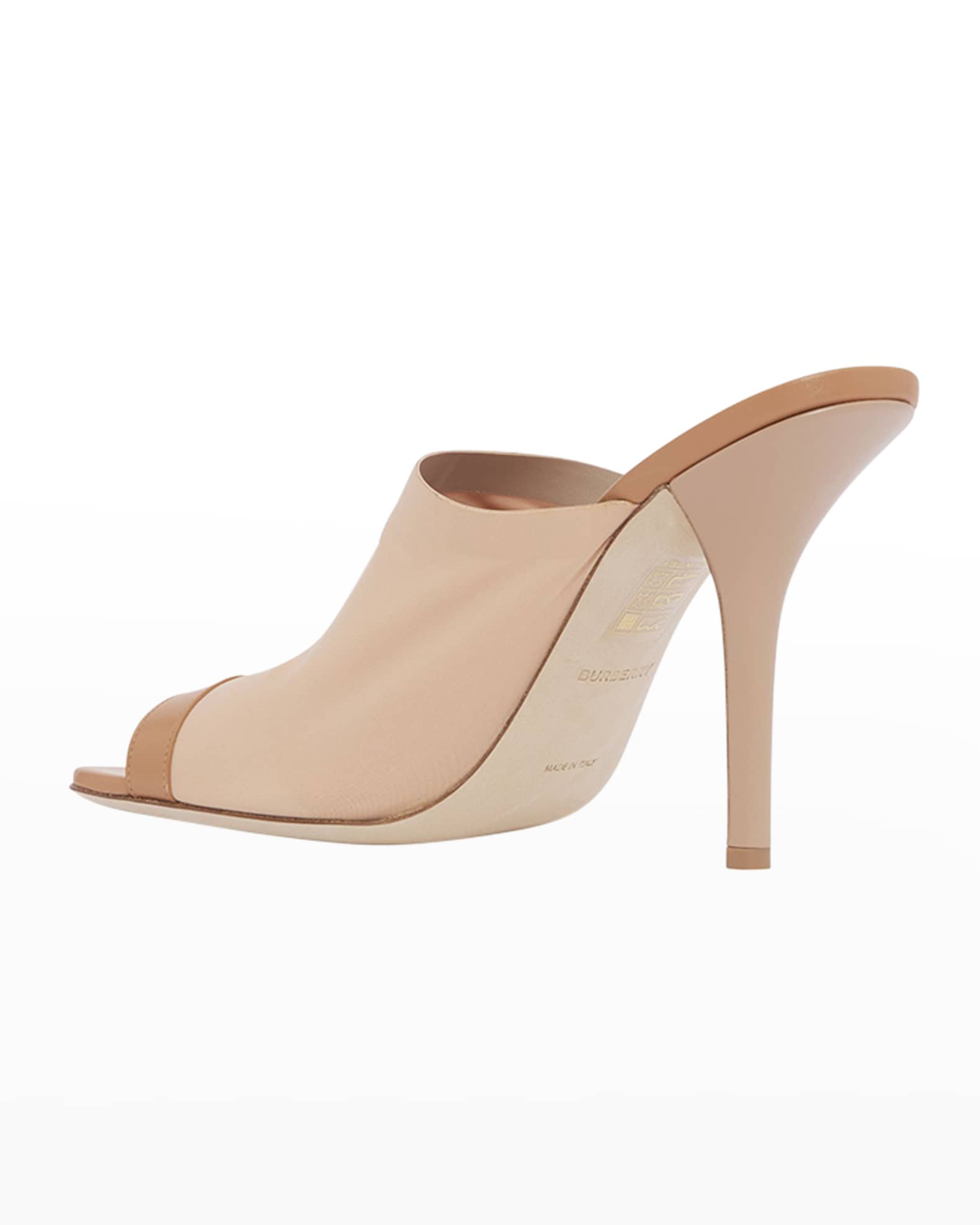 Burberry Tallia Stretch Toe-Ring Mule Sandals | Neiman Marcus