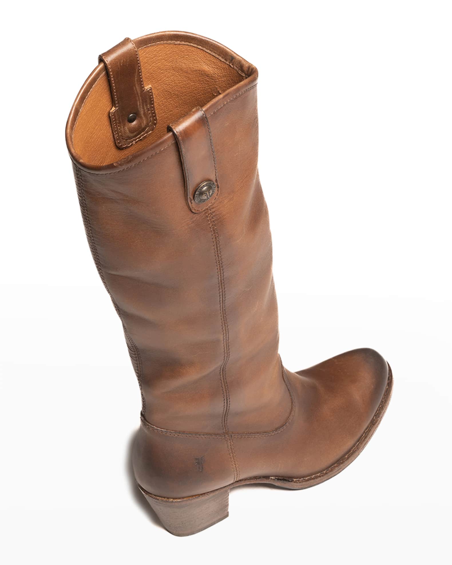 Frye Jackie Leather Button Tall Western Booties | Neiman Marcus