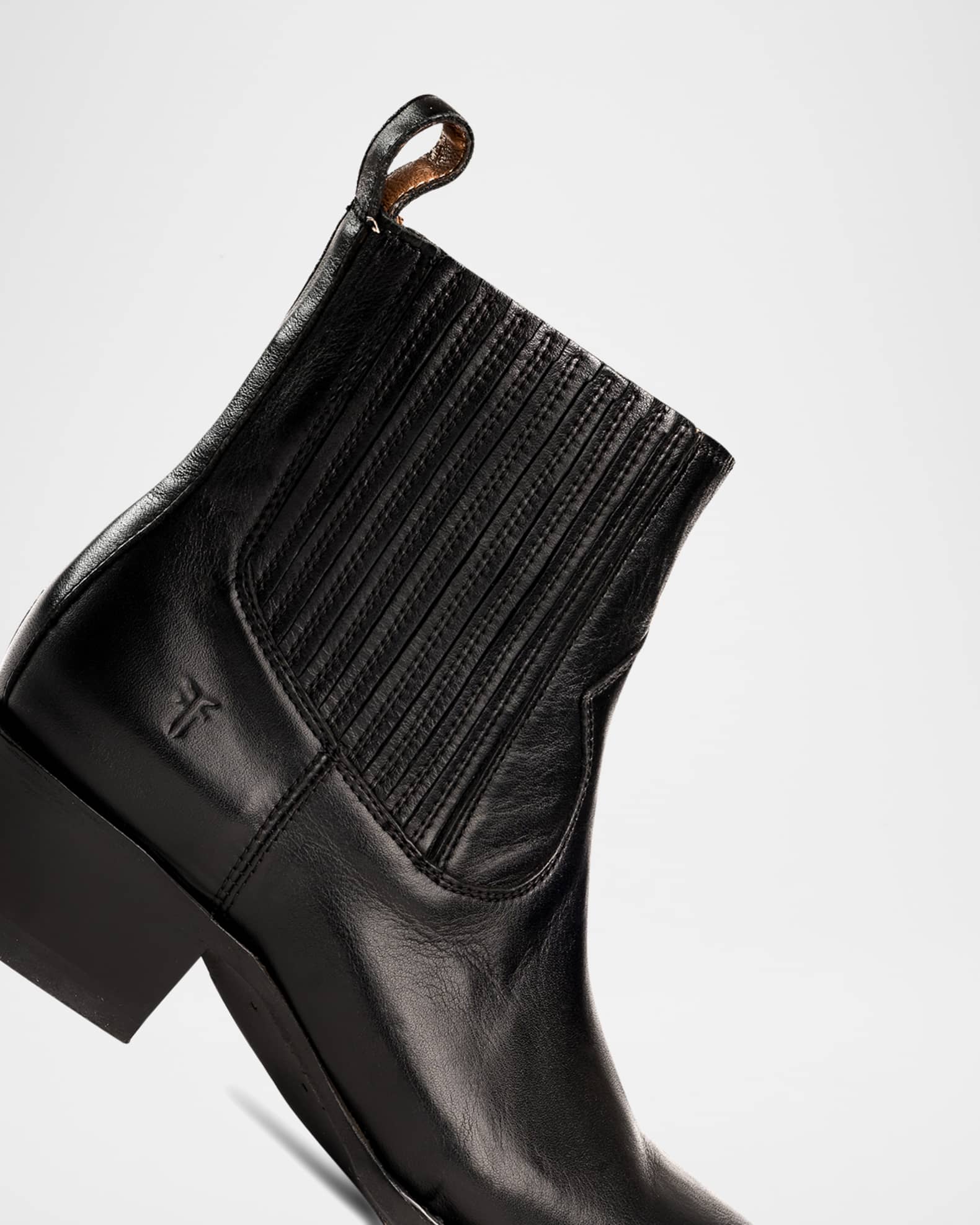 Frye Sacha Leather Western Chelsea Booties | Neiman Marcus