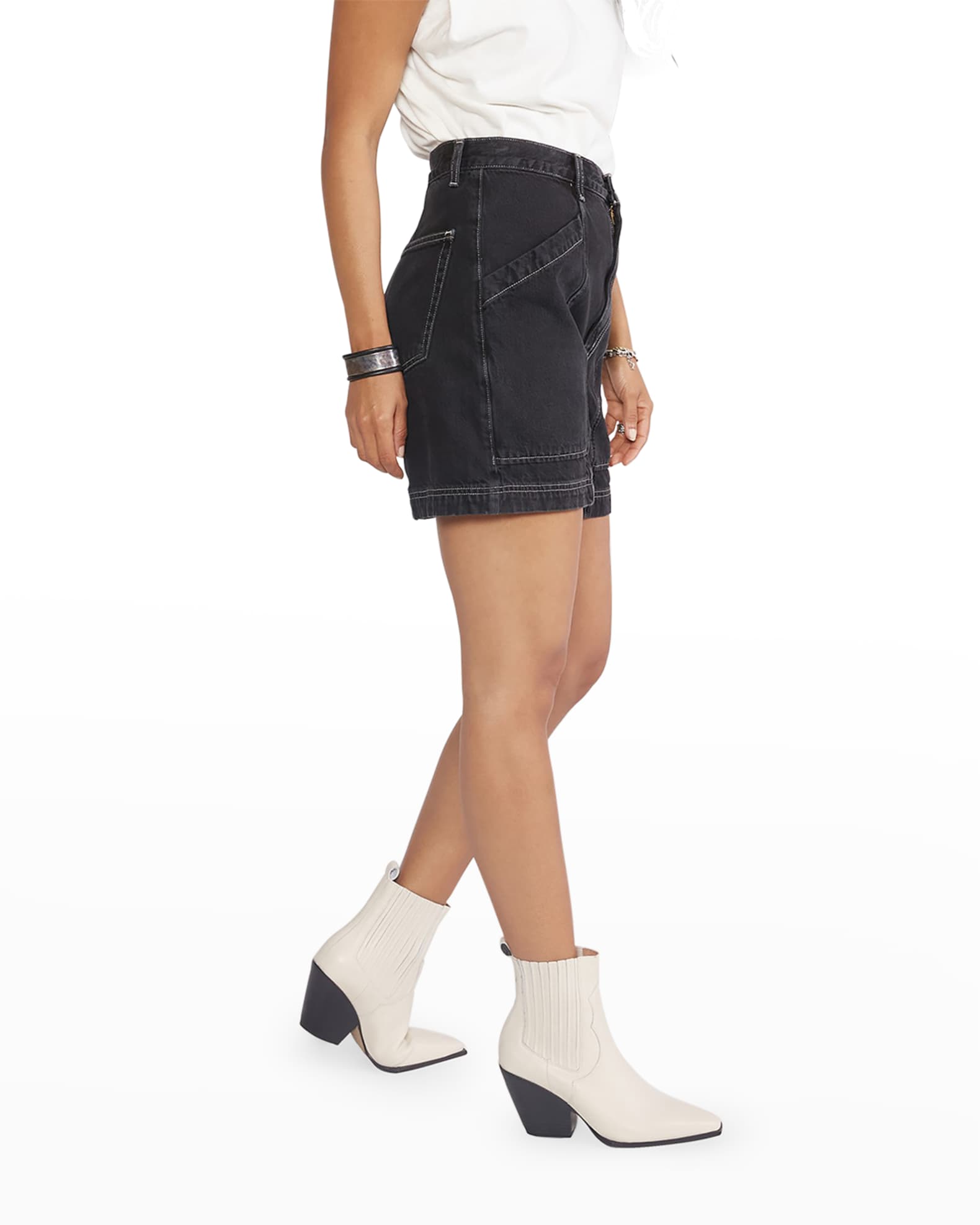 ETICA Elia High Rise Utility Shorts | Neiman Marcus