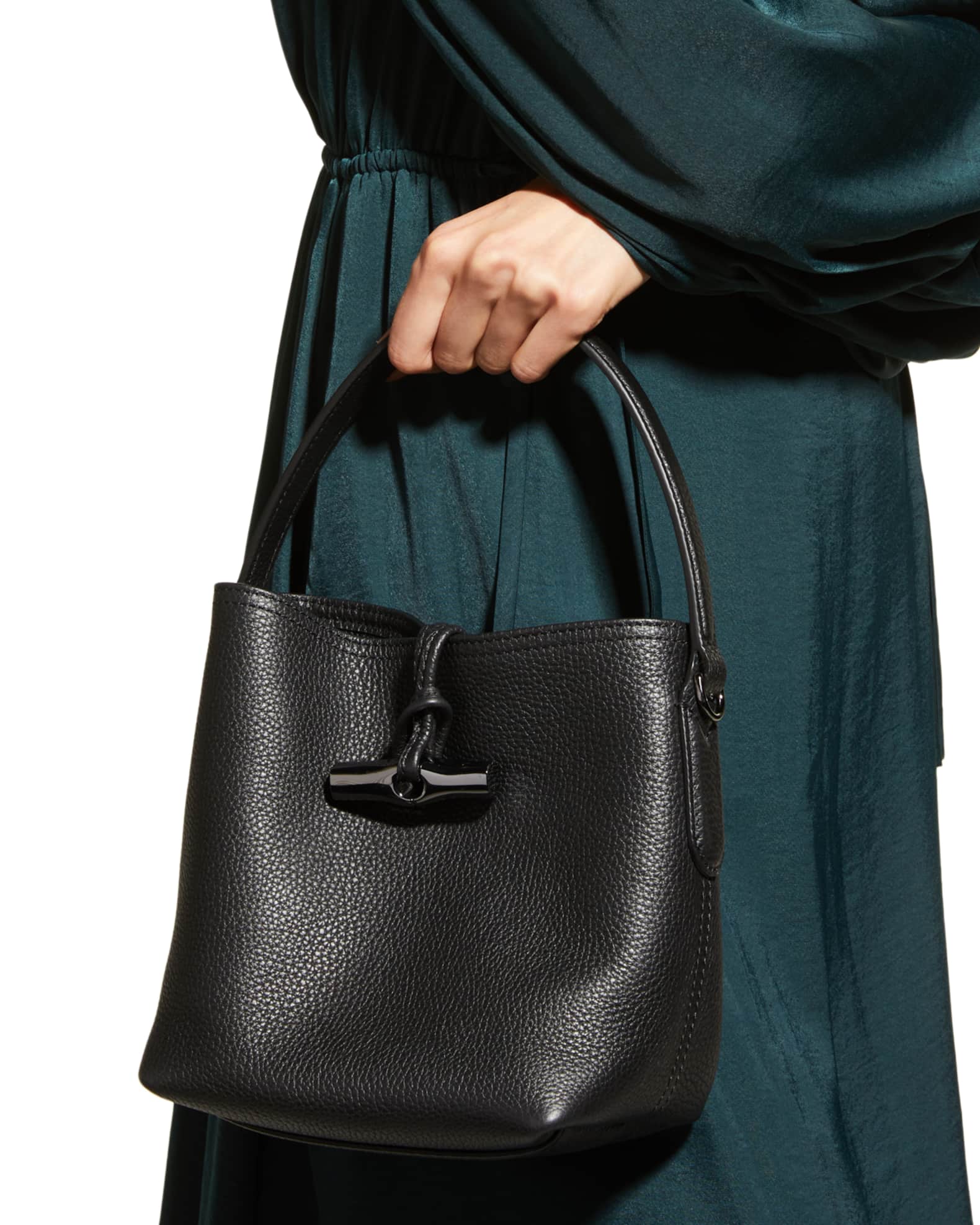 Longchamp Roseau Essential Leather Bucket Bag | Neiman Marcus