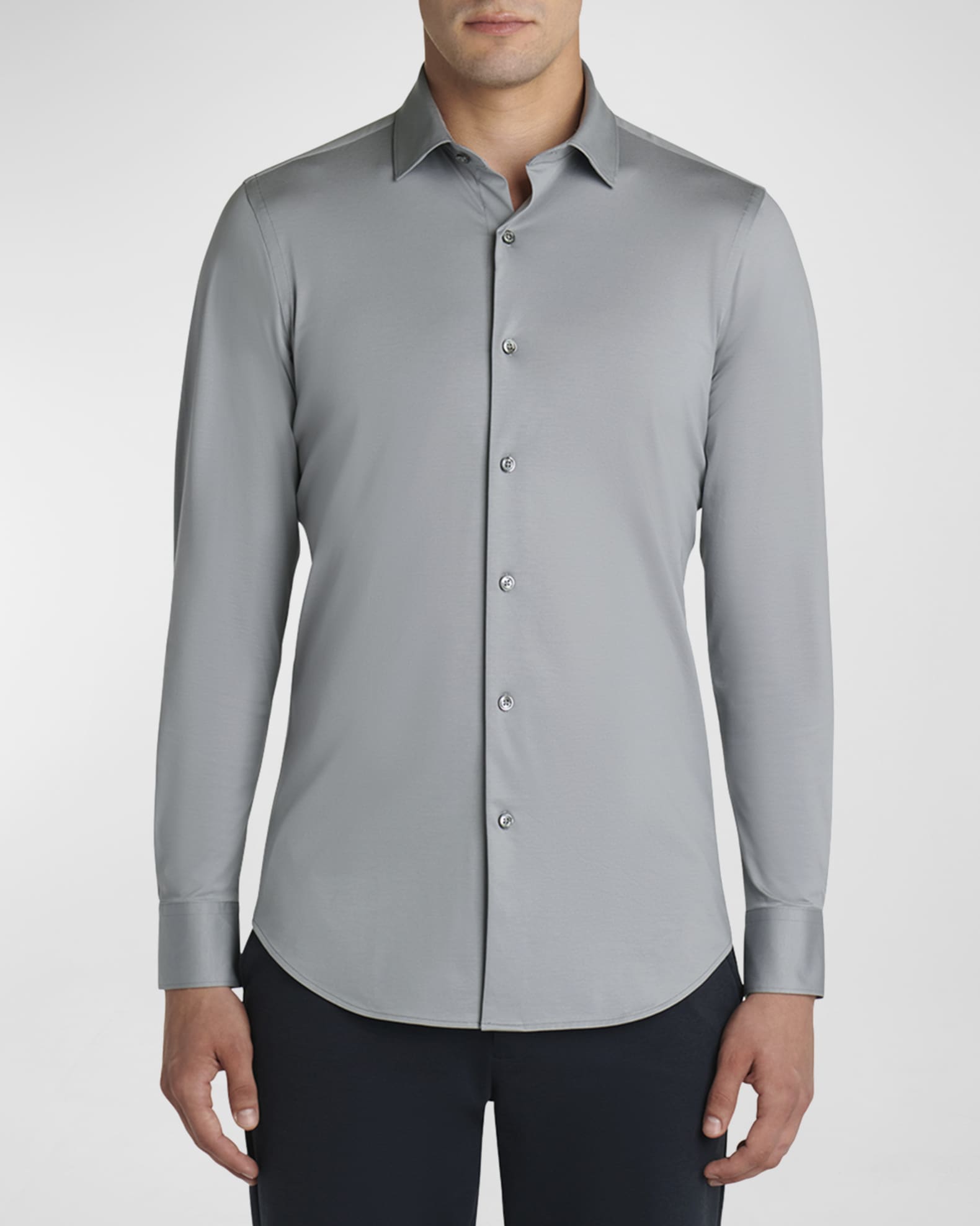 Bugatchi Men's Ooohcotton Tech Solid Sport Shirt | Neiman Marcus
