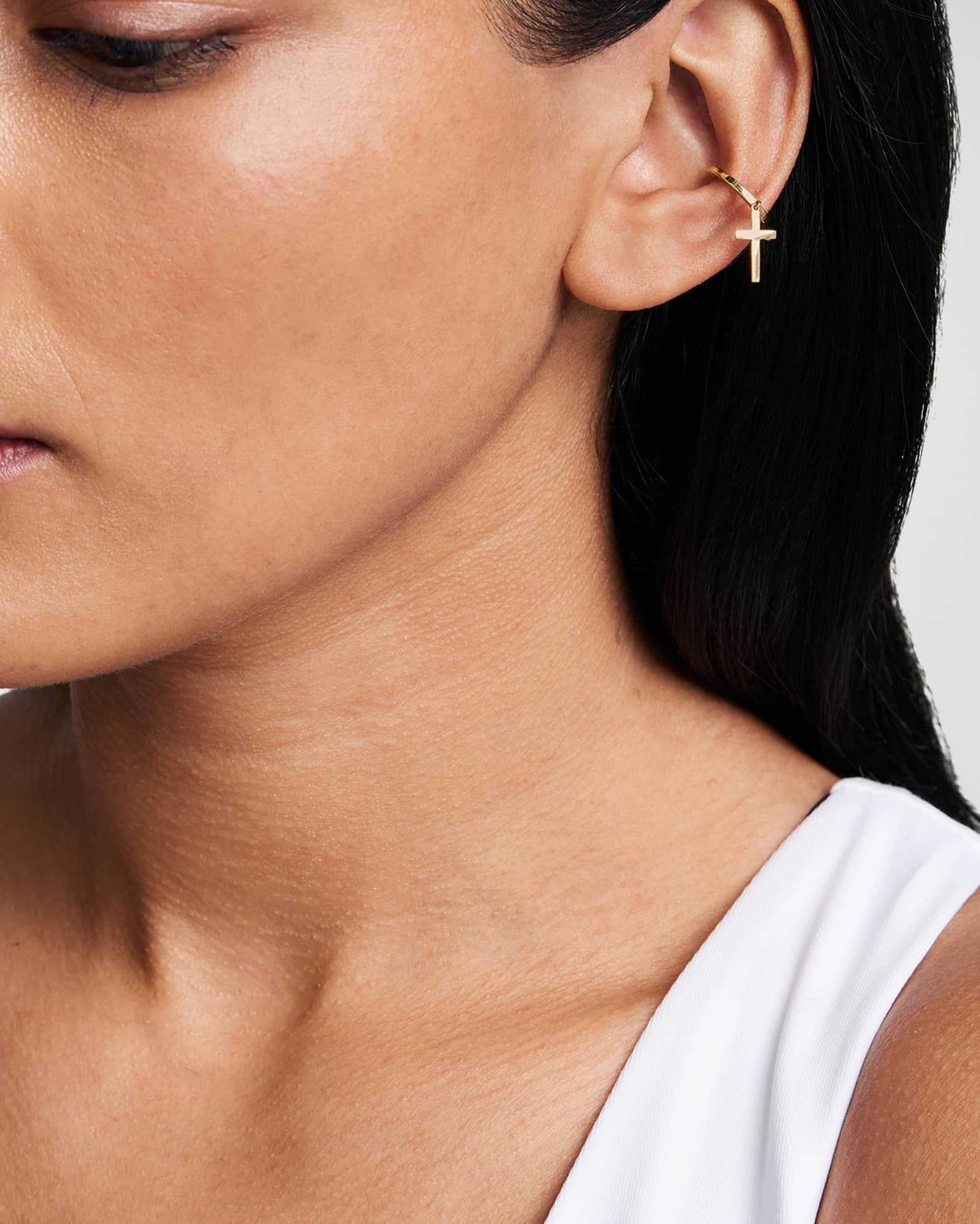LANA Hanging Cross Ear Cuff, Single | Neiman Marcus