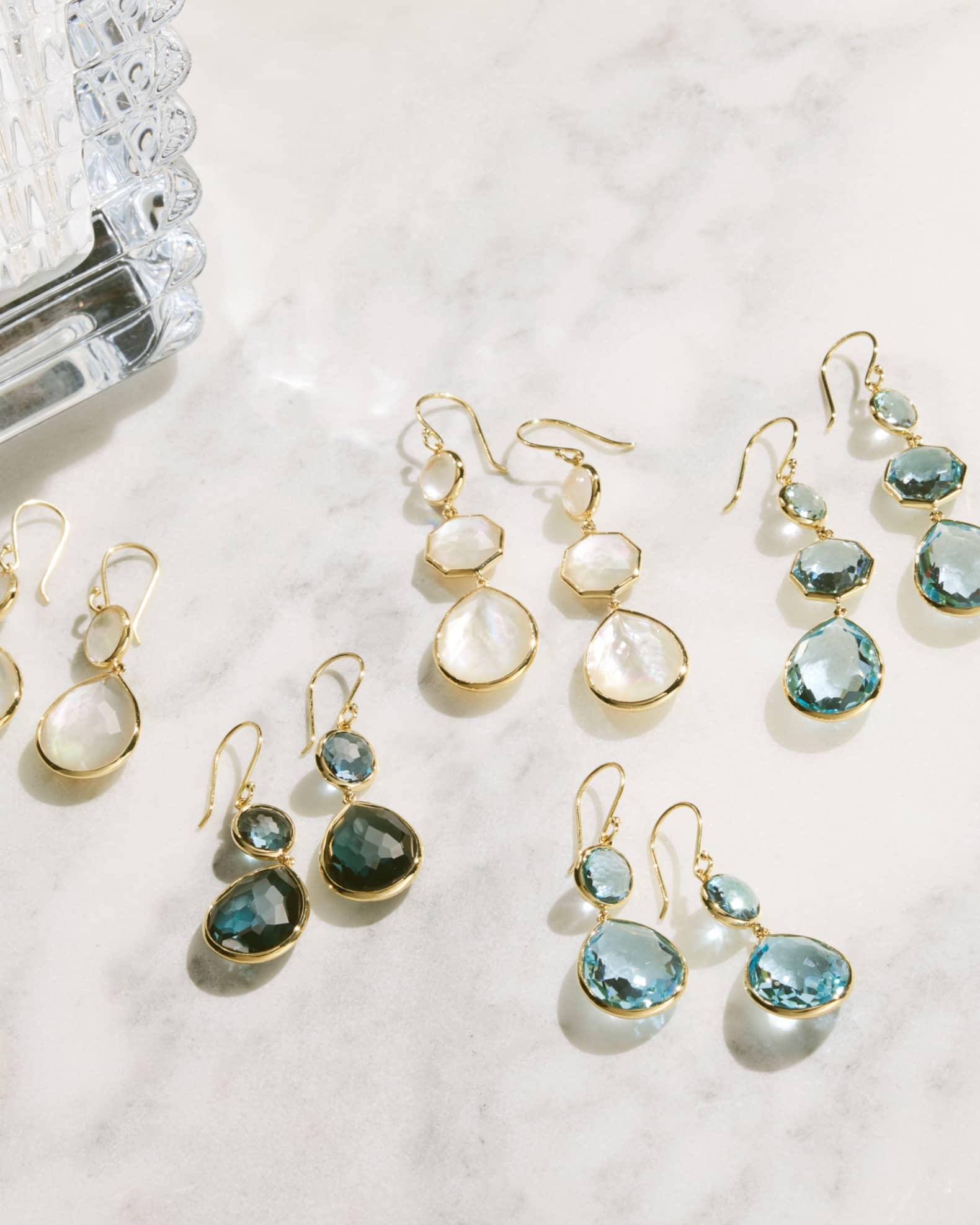Rock Candy Snowman Teardrop Earrings in 18K Gold | Neiman Marcus