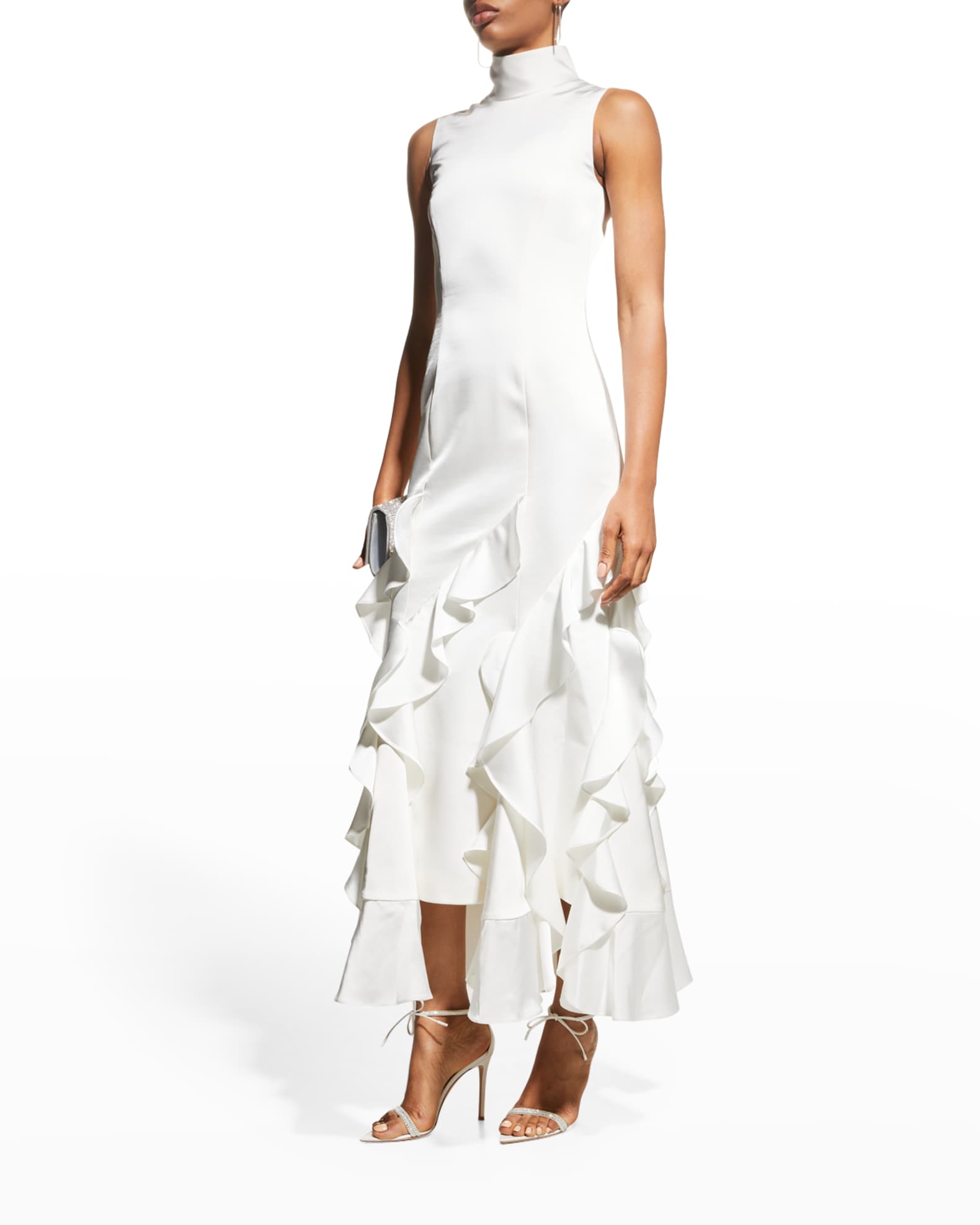 16ARLINGTON Lanao Cascading Ruffle Bridal Dress | Neiman Marcus