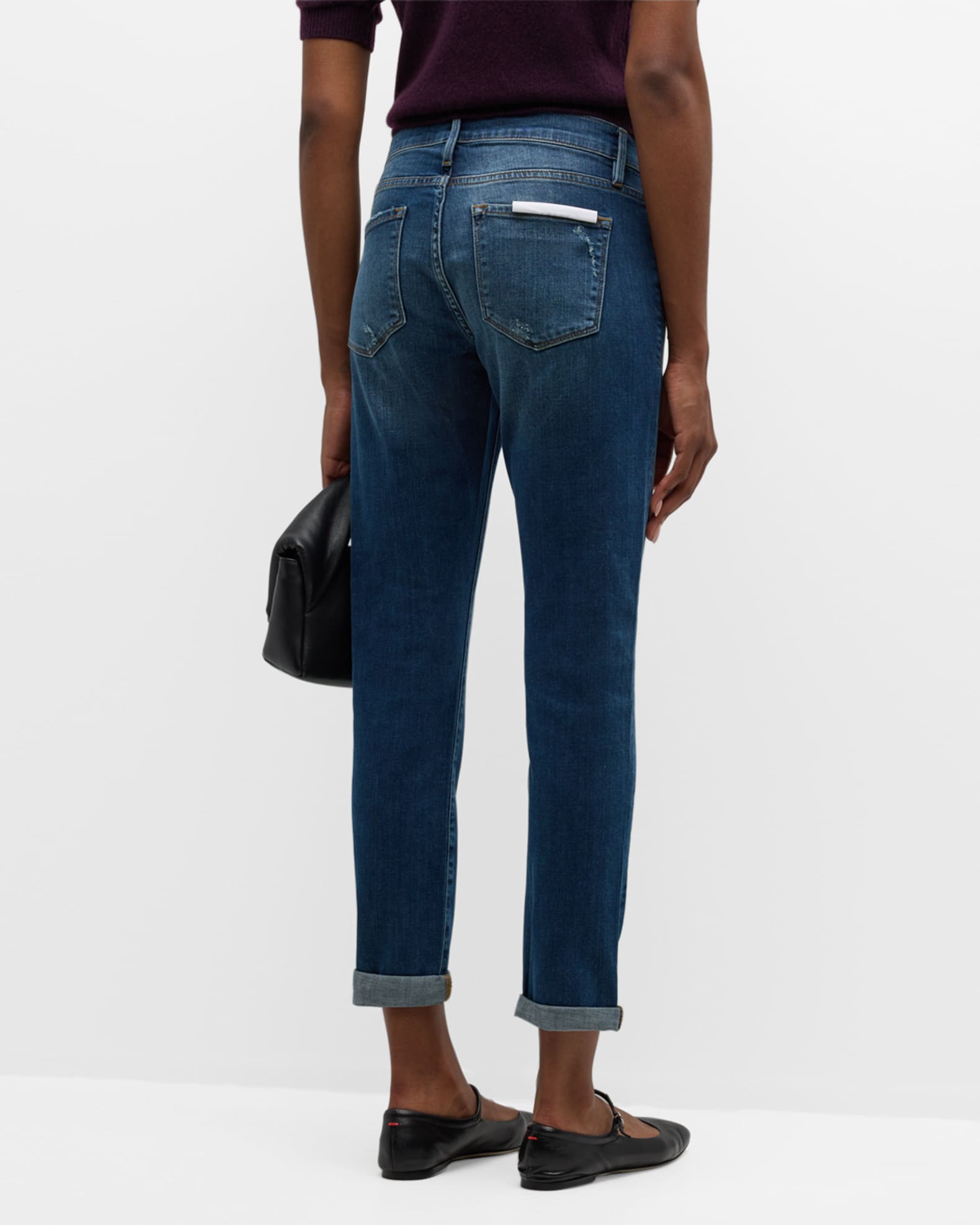 FRAME Le Garcon Cropped Boyfriend Jeans | Neiman Marcus