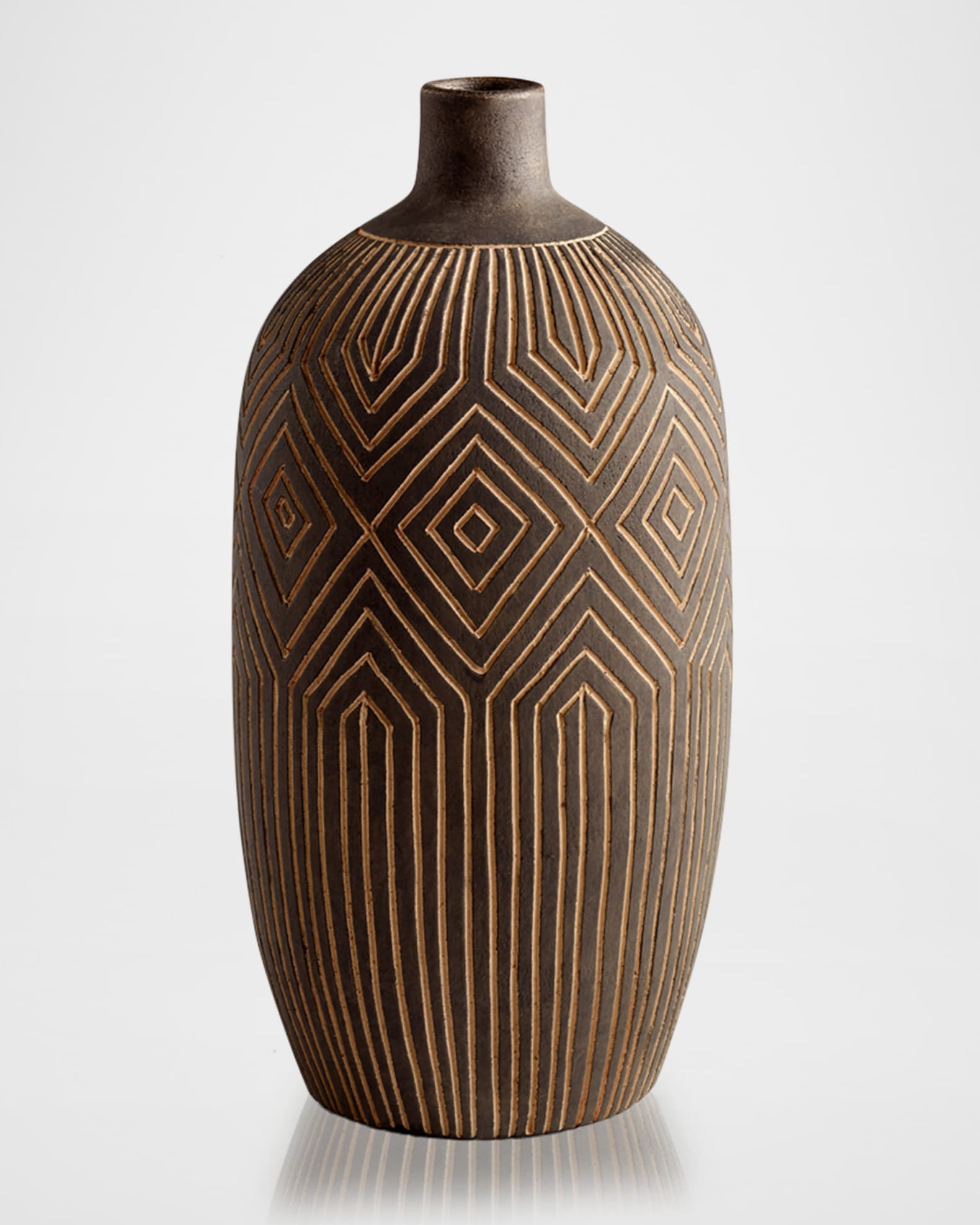 Large Dark Labyrinth Vase | Neiman Marcus