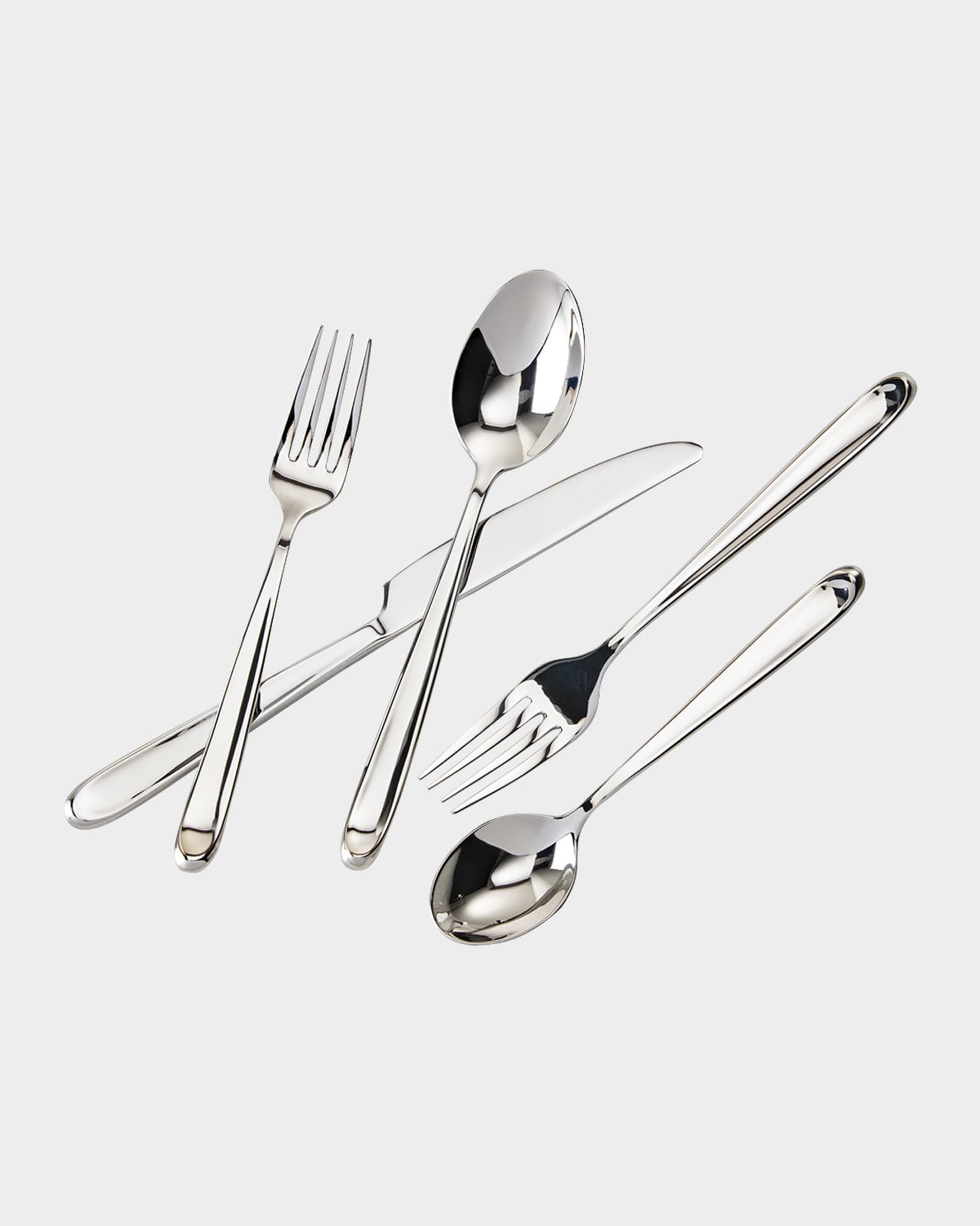 Fortessa Scoop Stainless Steel 20-Piece Flatware set | Neiman Marcus