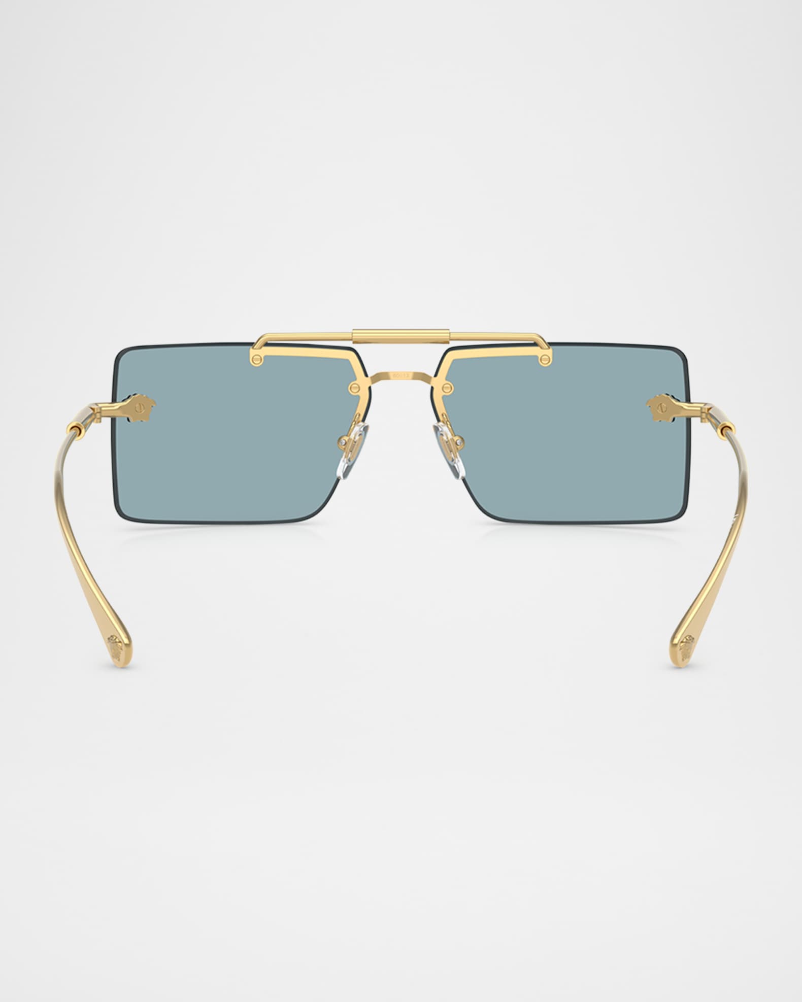 Versace Medusa Rimless Rectangle Metal Sunglasses | Neiman Marcus
