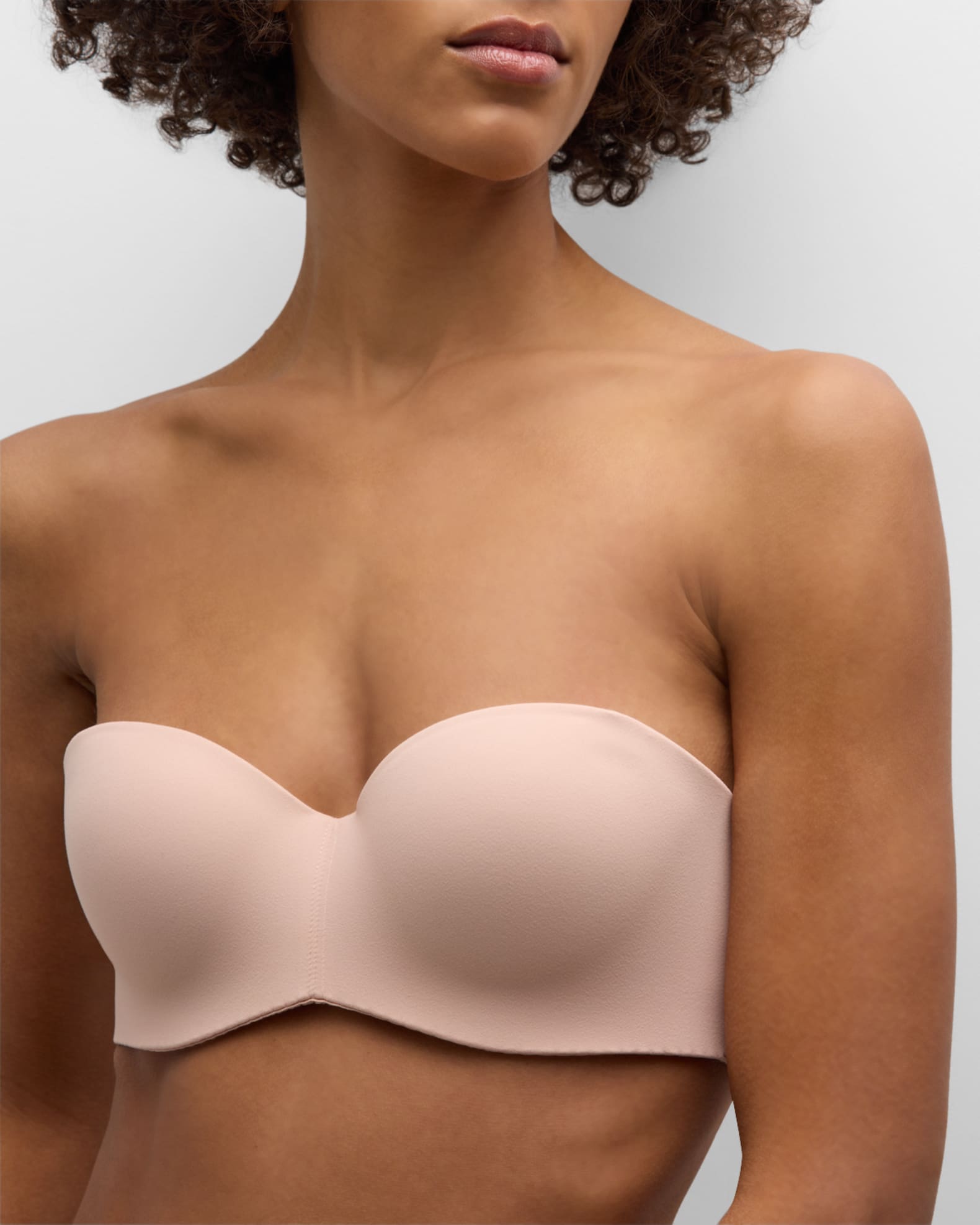 strapless orange bra