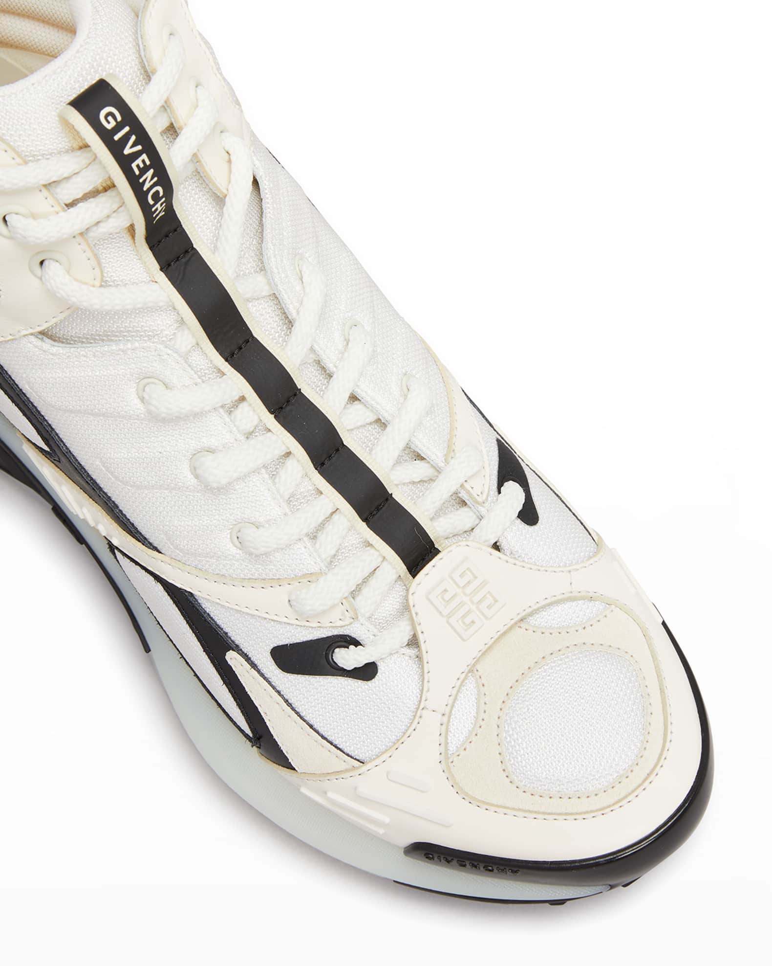 Givenchy Men's GIV 1 Clear-Sole Mesh High-Top Sneakers | Neiman Marcus