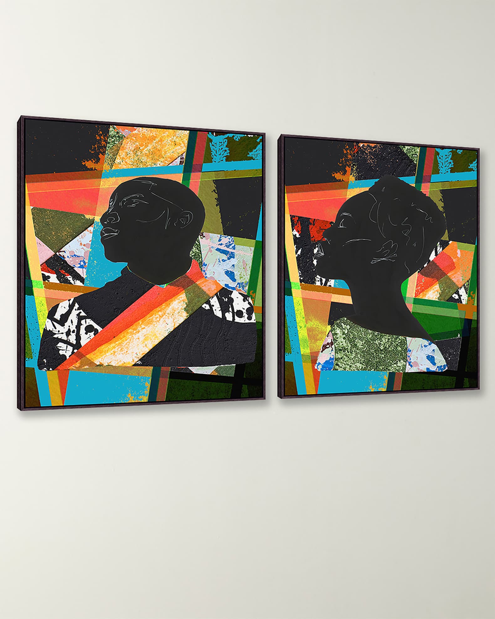 "Patchwork Profile" Wall Art Collection | Neiman Marcus