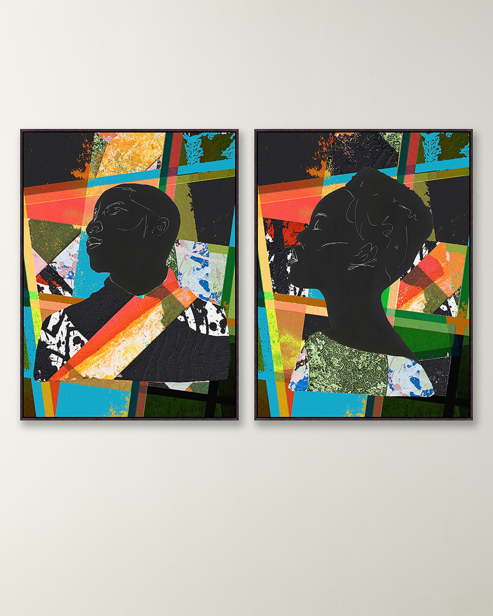 "Patchwork Profile" Wall Art Collection | Neiman Marcus