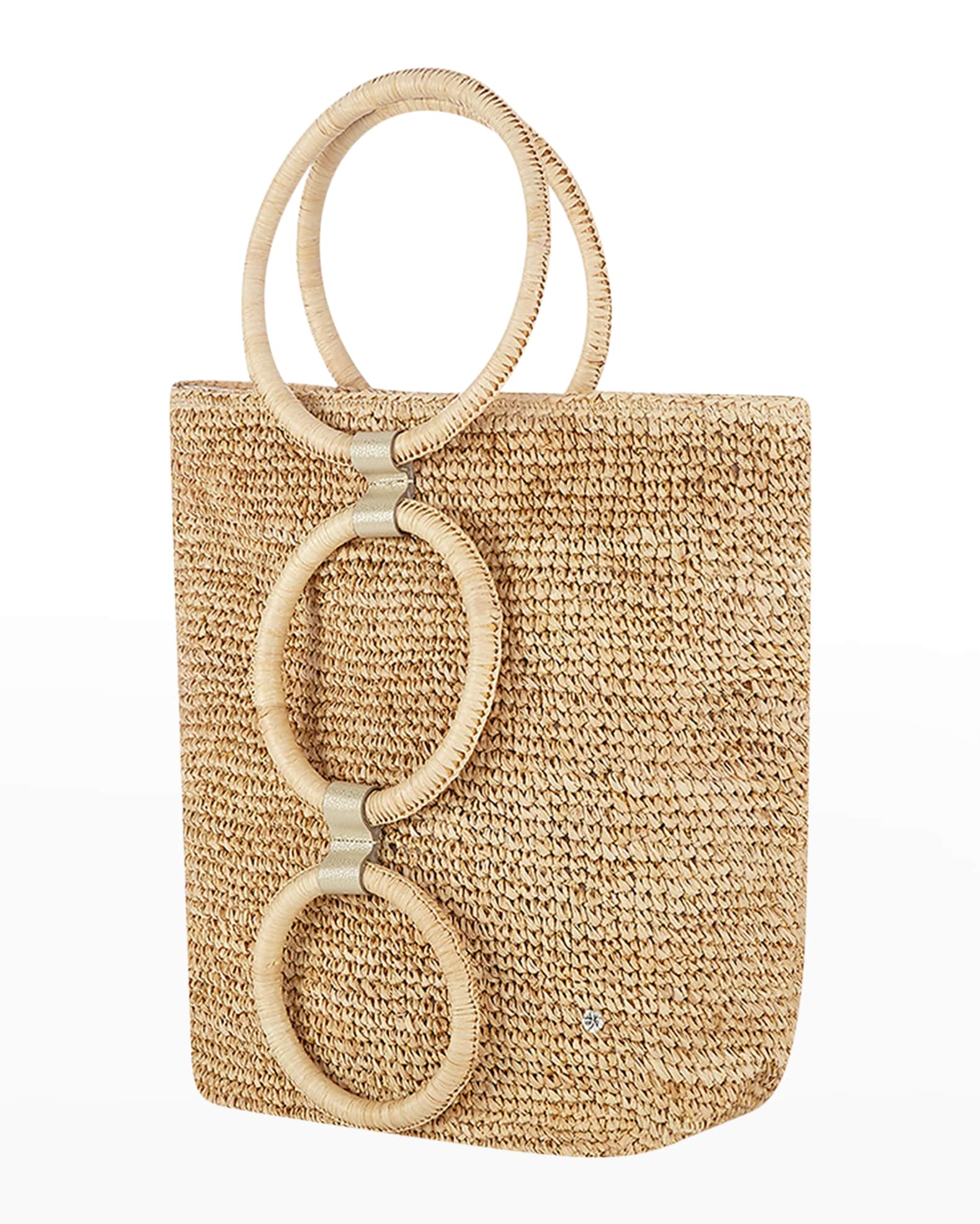 Flora Bella Venlo Crochet Raffia Tote Bag | Neiman Marcus