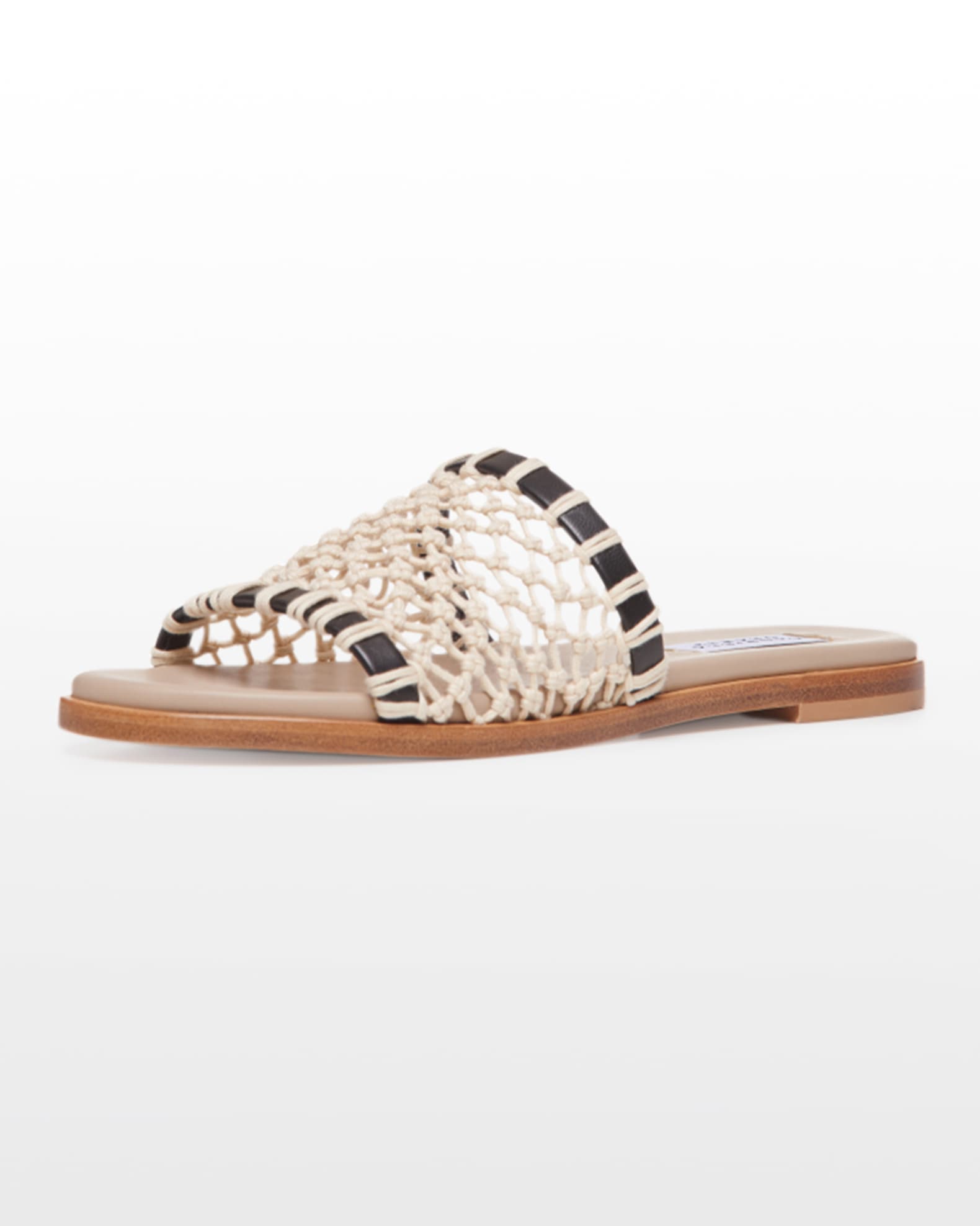 Gabriela Hearst Neo Cotton Net Flat Sandals | Neiman Marcus