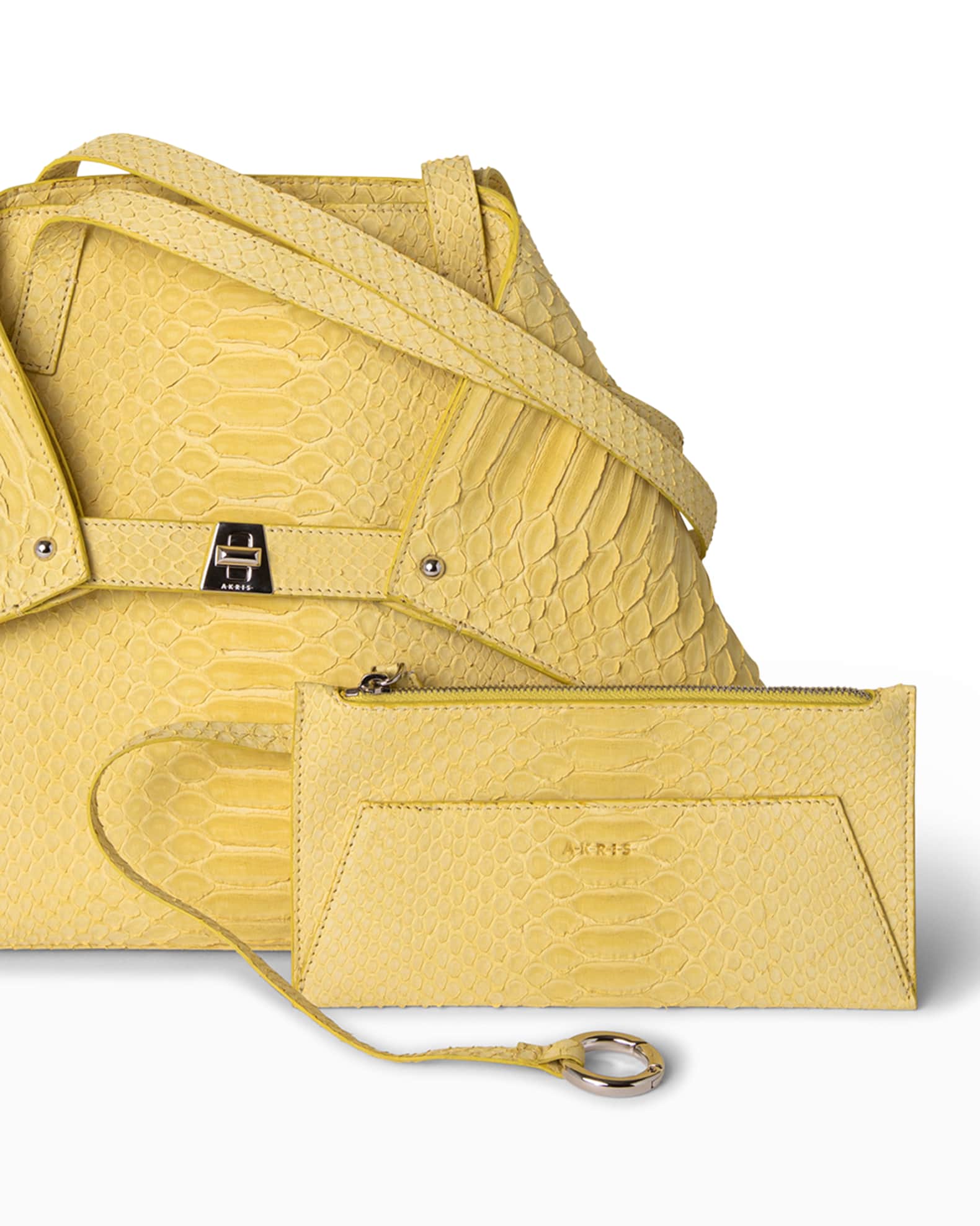 Akris Ai Small Python Convertible Shoulder Bag | Neiman Marcus