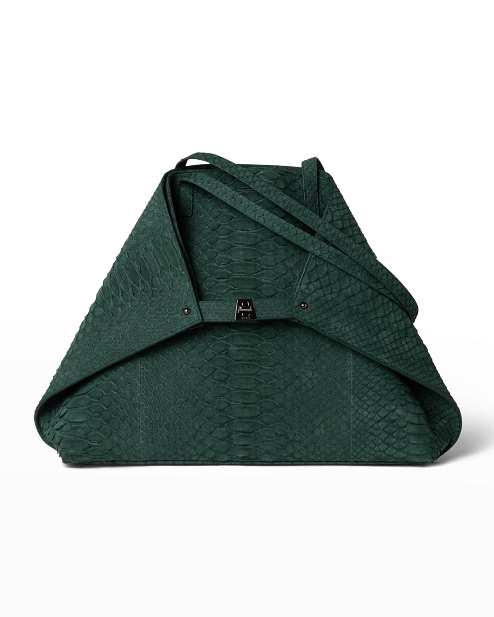 Akris Ai Medium Python Convertible Shoulder Bag | Neiman Marcus